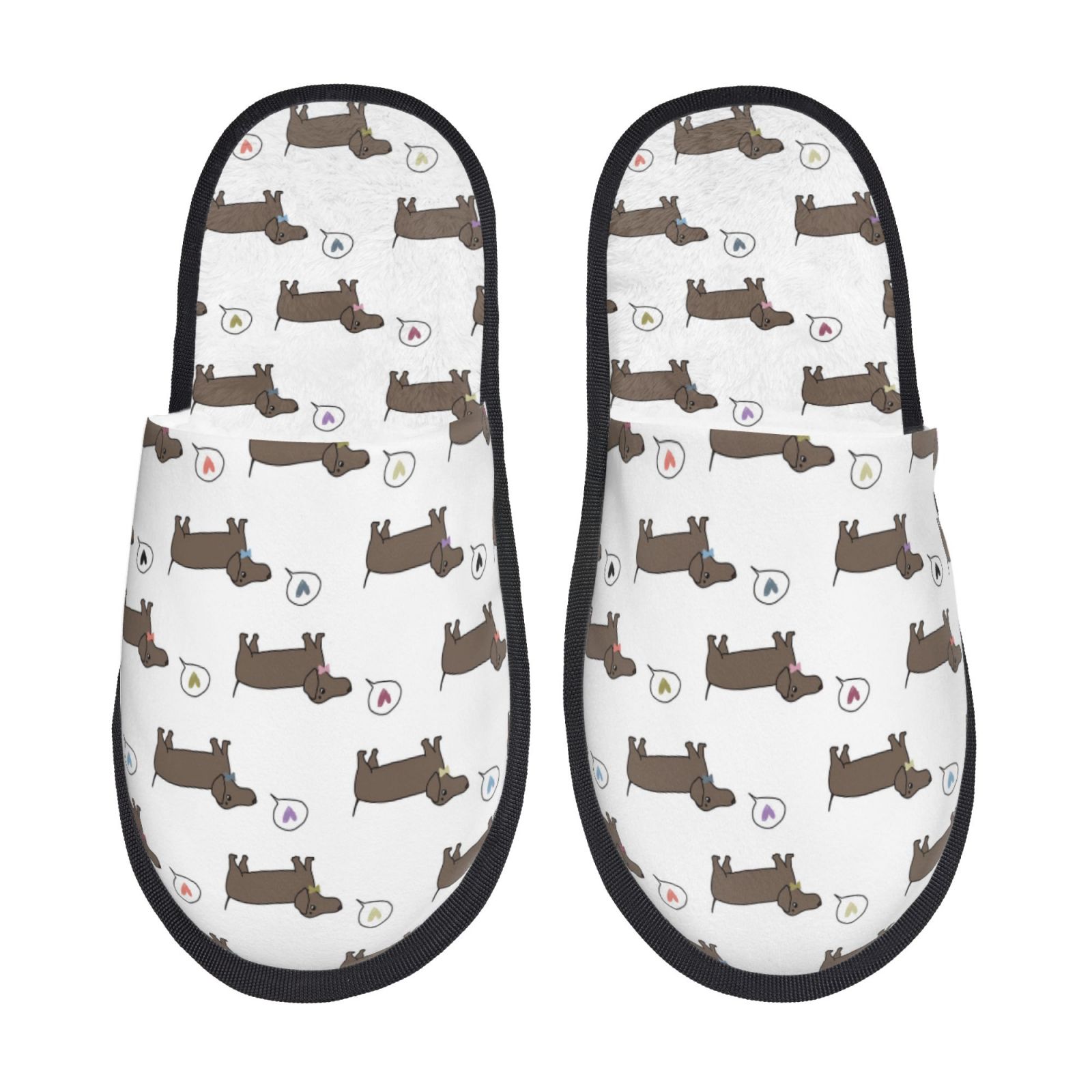 Adobk Dachshund Dog Puppy Print Slippers Indoor Outdoor,Retro Slippers ...
