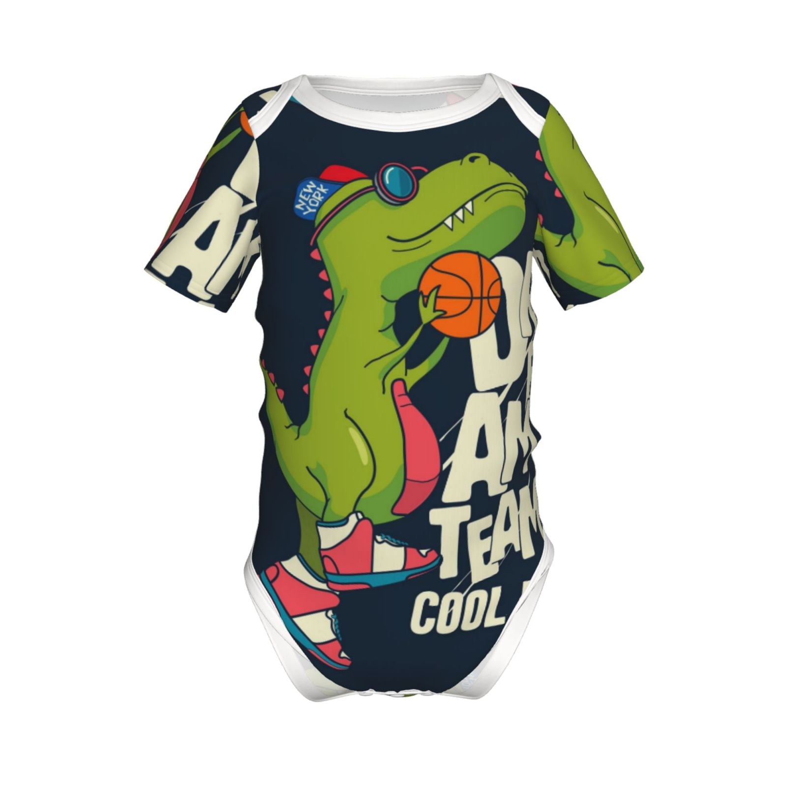 Adobk Dinosaur Basketball Player Print Baby Climbing Clothes,Jumpsuit ...