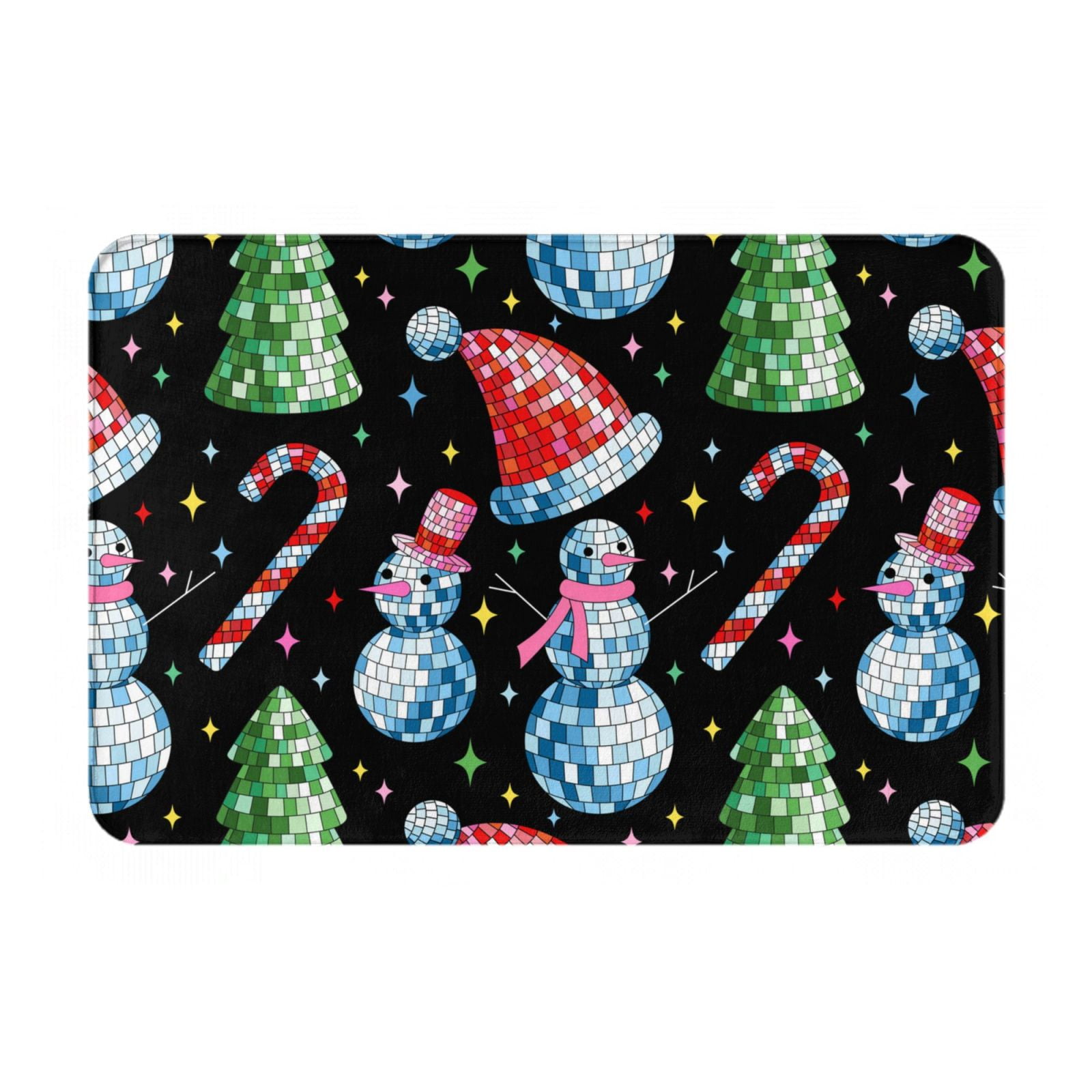 Adobk Disco Mirror Ball Snowman Rugs Mats Door Mat Outdoor Doormat ...