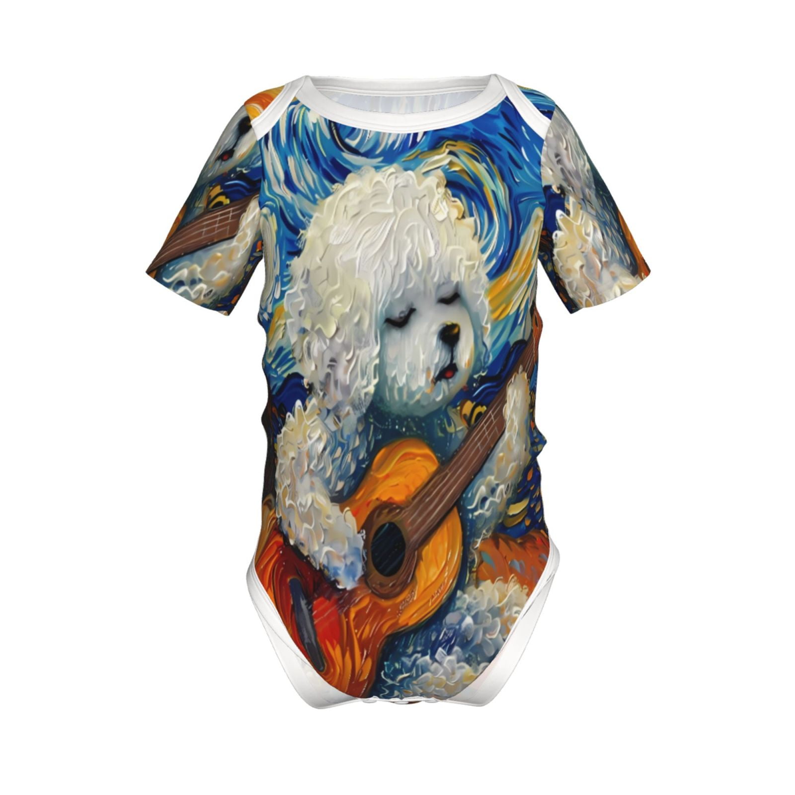 Adobk Dog Guitar Starry Night Print Baby Climbing Clothes,Jumpsuit ...