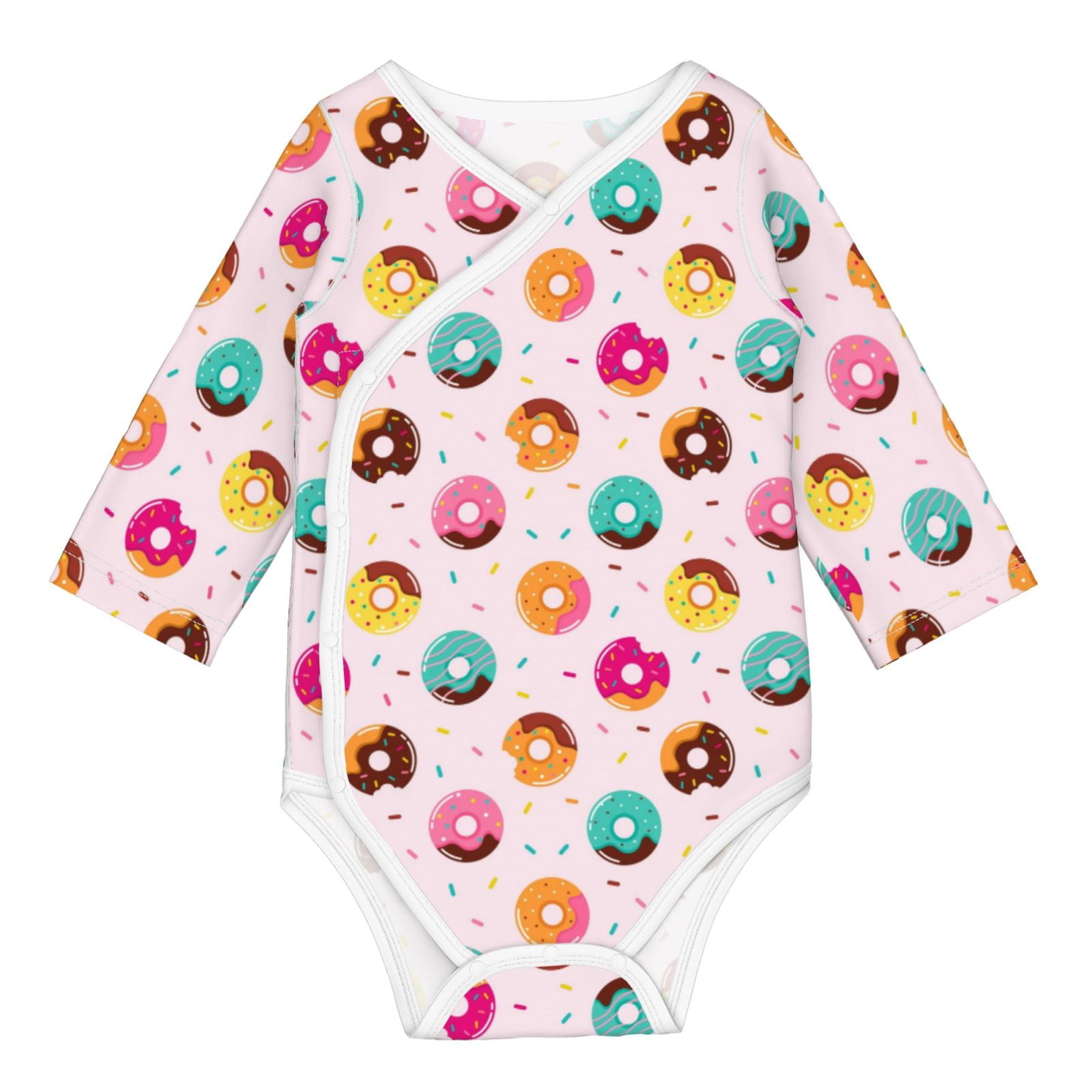 Adobk Donut Print Baby Long-Sleeve Bodysuit Baby Clothes Newborn Girl ...