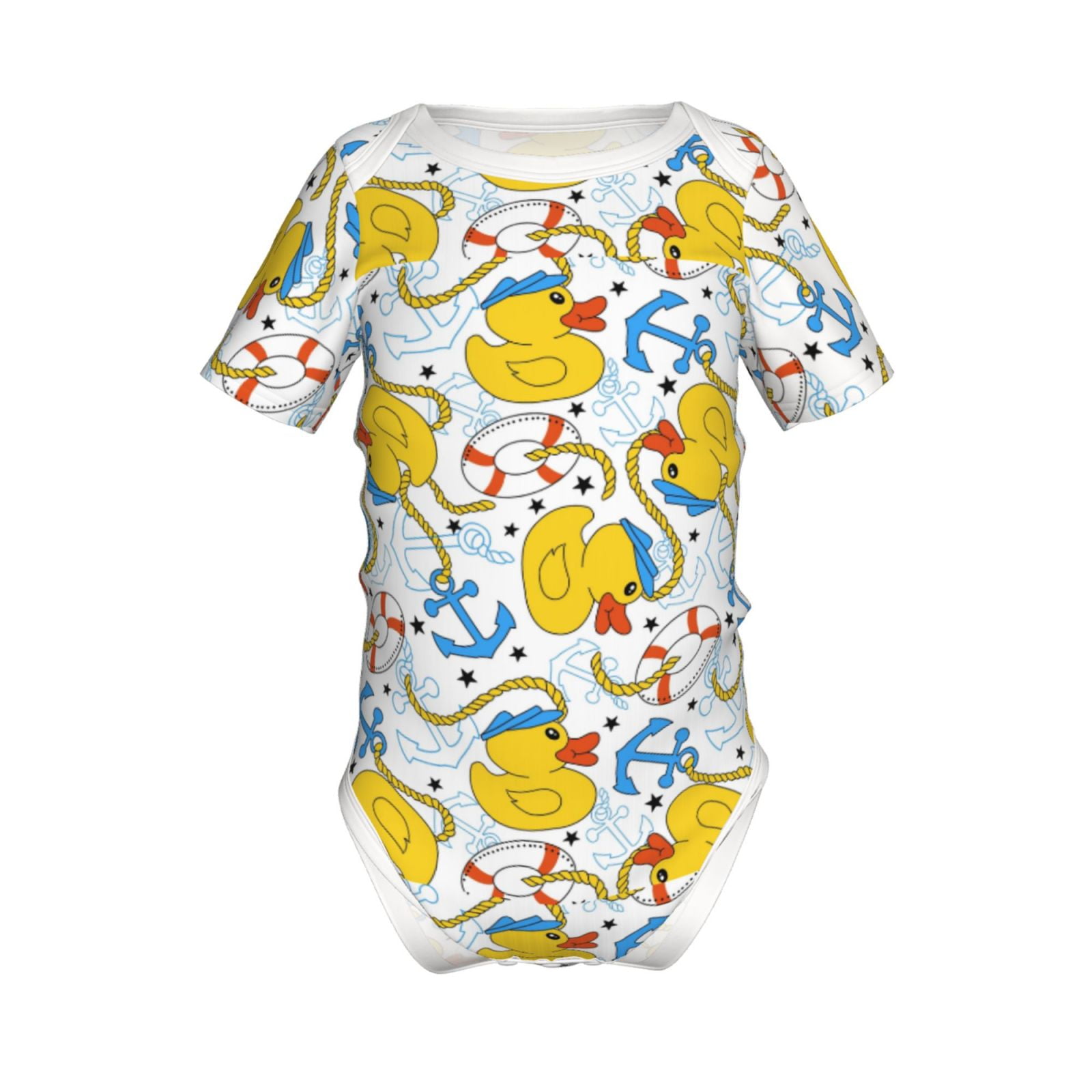 Adobk Ducks and Anchors Print Baby Climbing Clothes,Jumpsuit Rompers ...