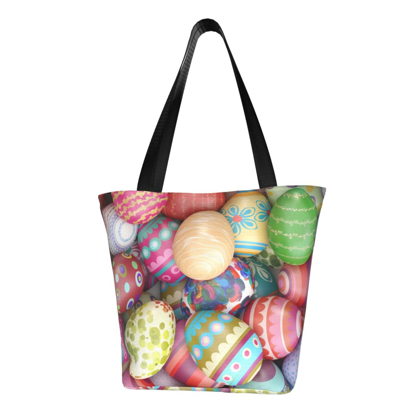 Adobk Easter Eggs Canvas Tote Bag Vintage Tote Bag Shopping Bags Beach Bag Book Totes