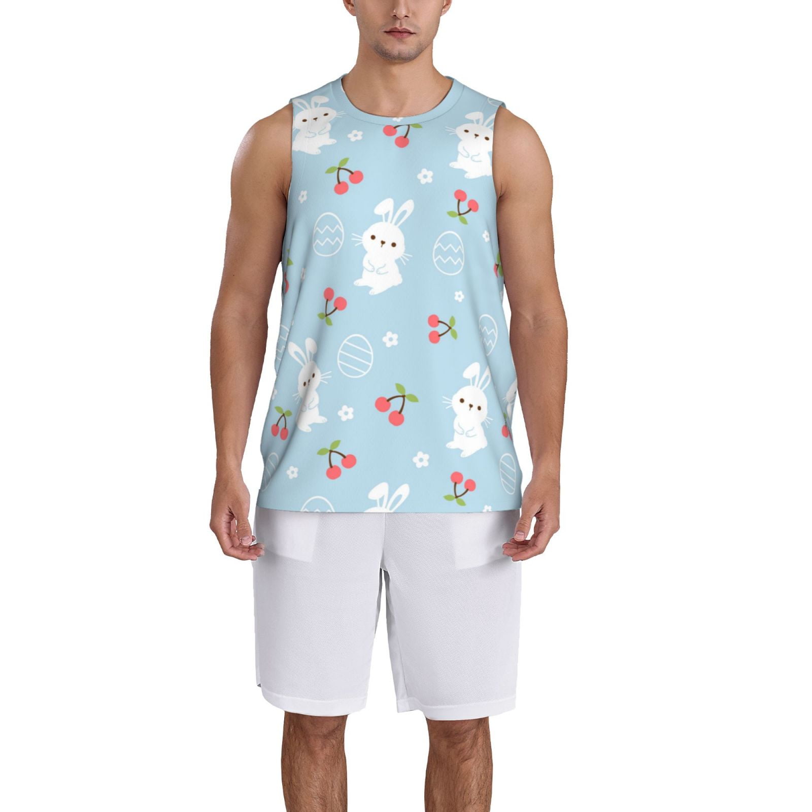 Adobk Easter Rabbit Print Basketball Jerseys Sports Fans Shirts ...