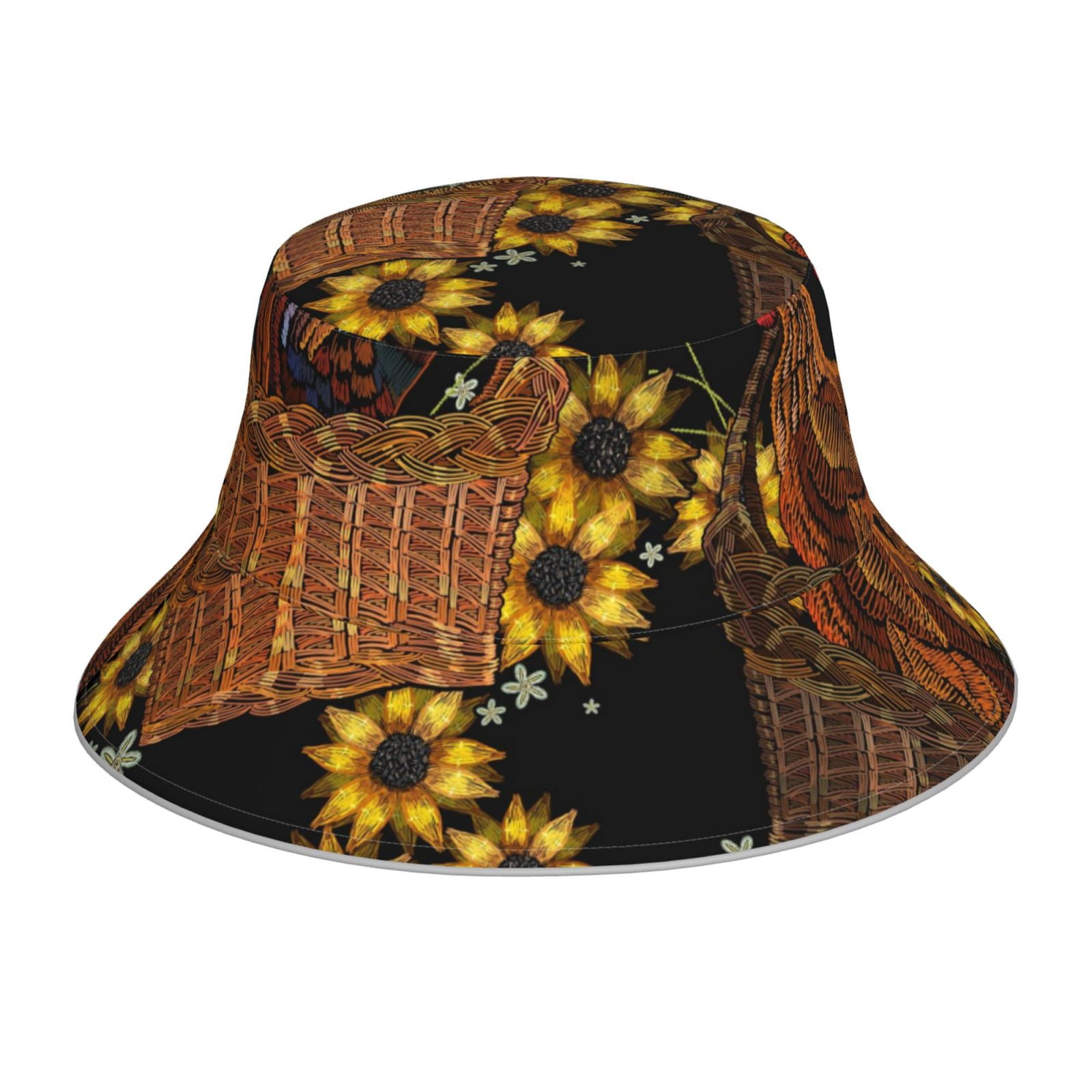 Adobk Embroidery Chicken Rooster And Sunflowers Reflective Fisherman'S ...