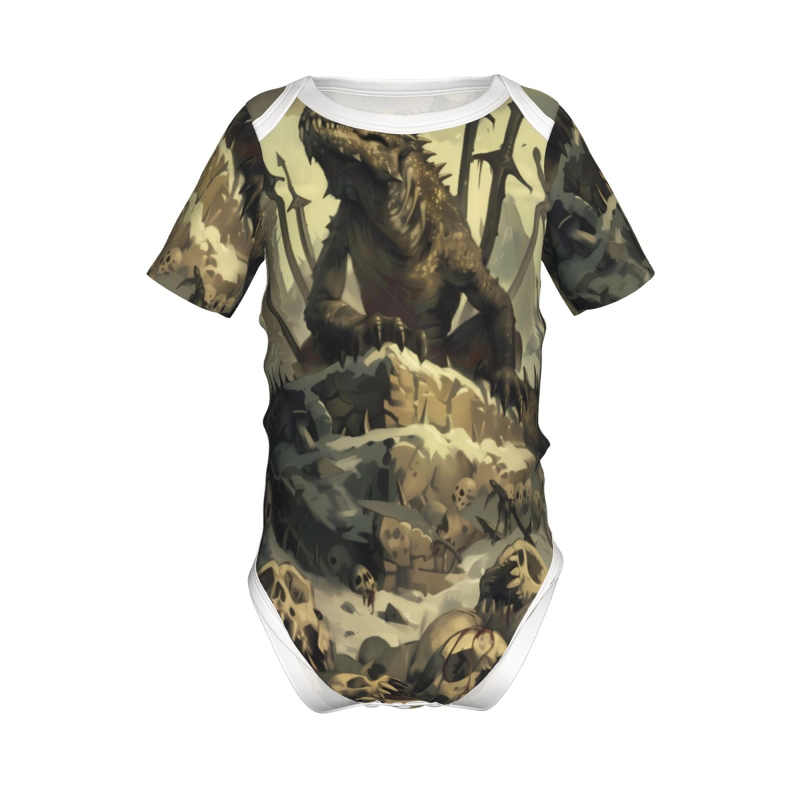 Adobk Epic Dragon Skull Scene Print Baby Climbing Clothes,Jumpsuit ...