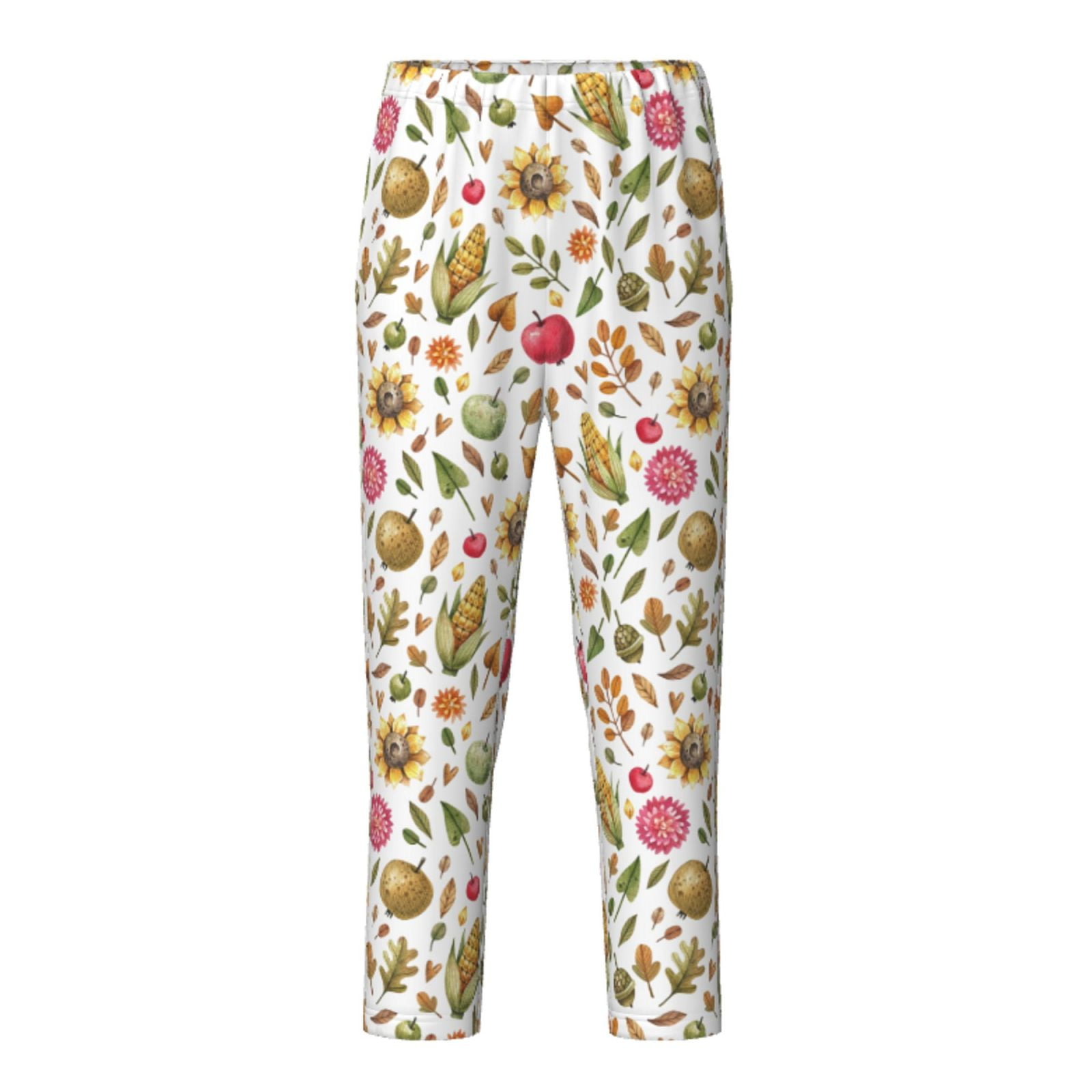 Adobk Fall Fruits And Vegetables Print Teenagers' Pajama Pants Pajama ...