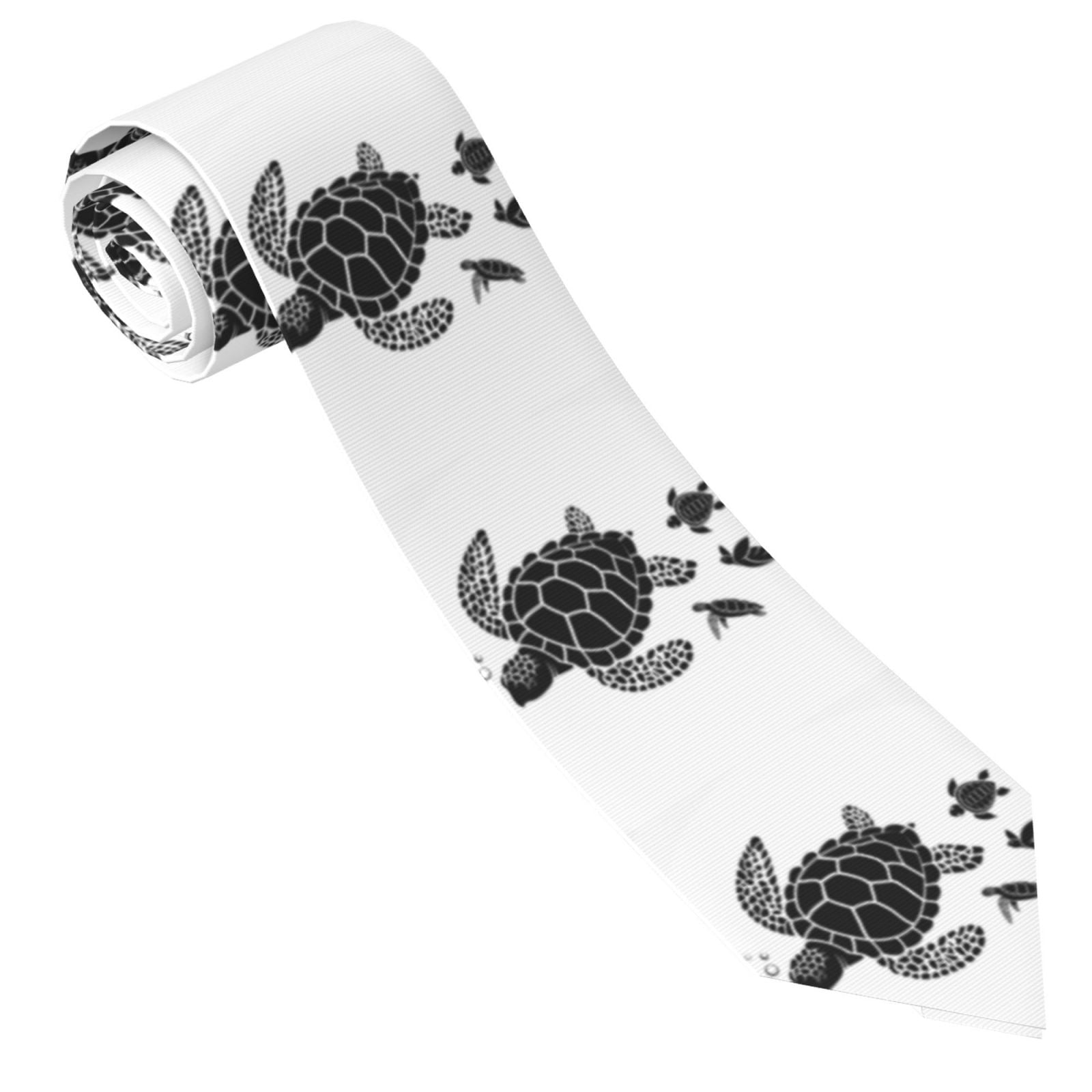 Adobk Family Of Sea Turtles Print Tie For Men Necktie Neck Ties,Mens ...