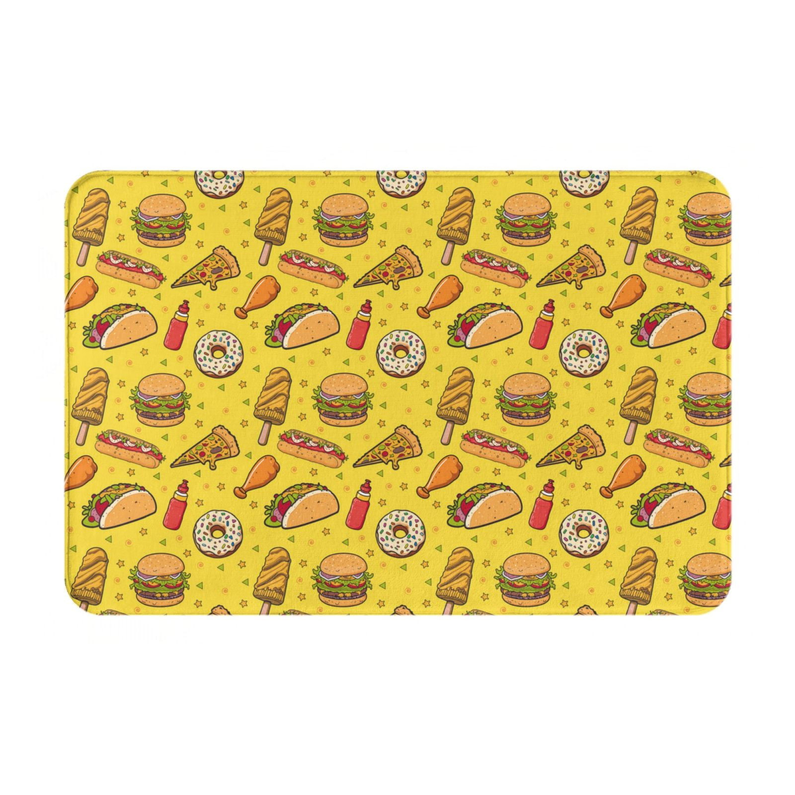 Adobk Fast Food 1 Rugs Mats Door Mat Outdoor Doormat 16x24in Non Slip ...
