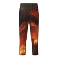 Adobk Fiery Dragons Castle Attack Print Teenagers' Pajama Pants Pajama ...