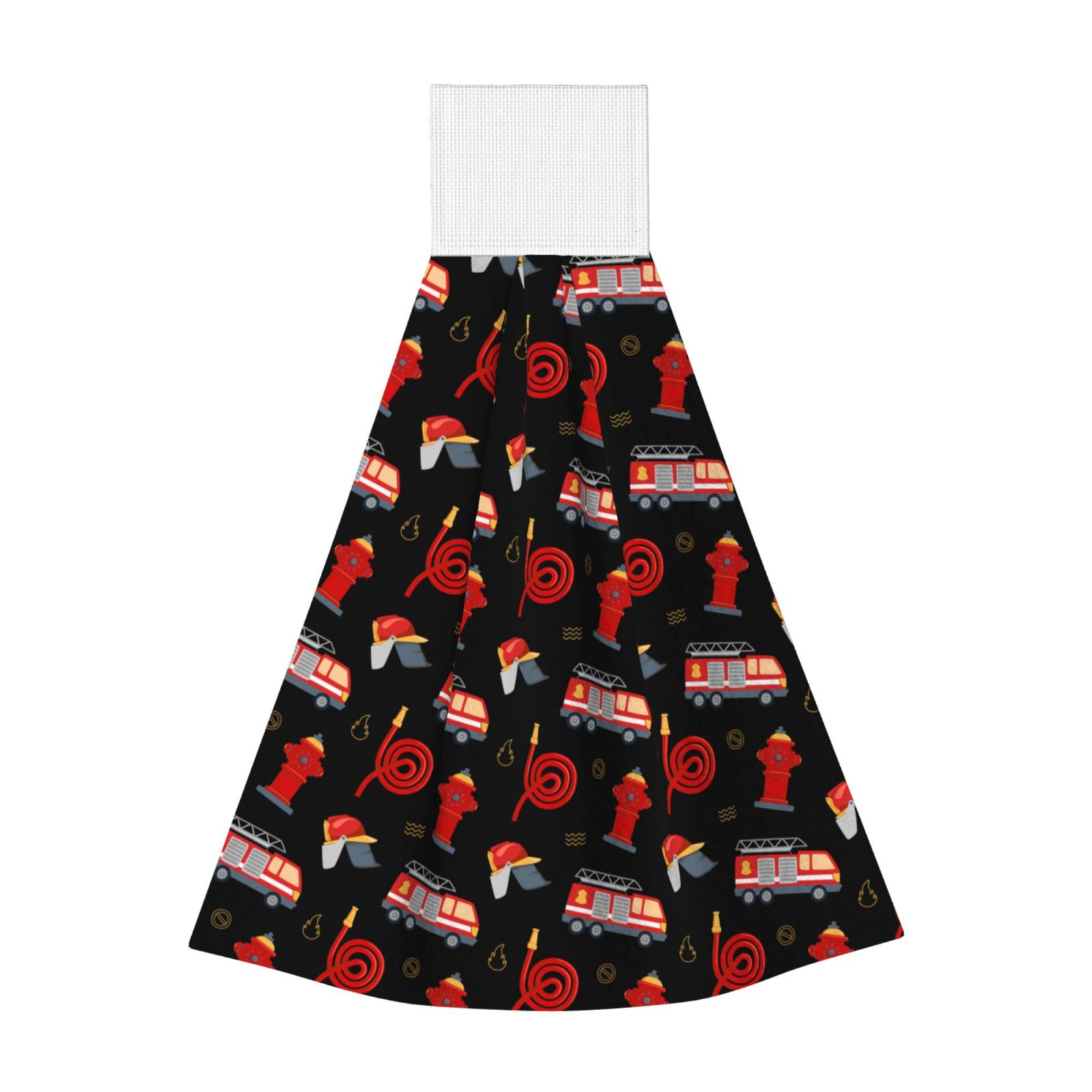 Adobk Fire Fighting Print Coral Velvet Hand Wipes Fashion Hanging ...