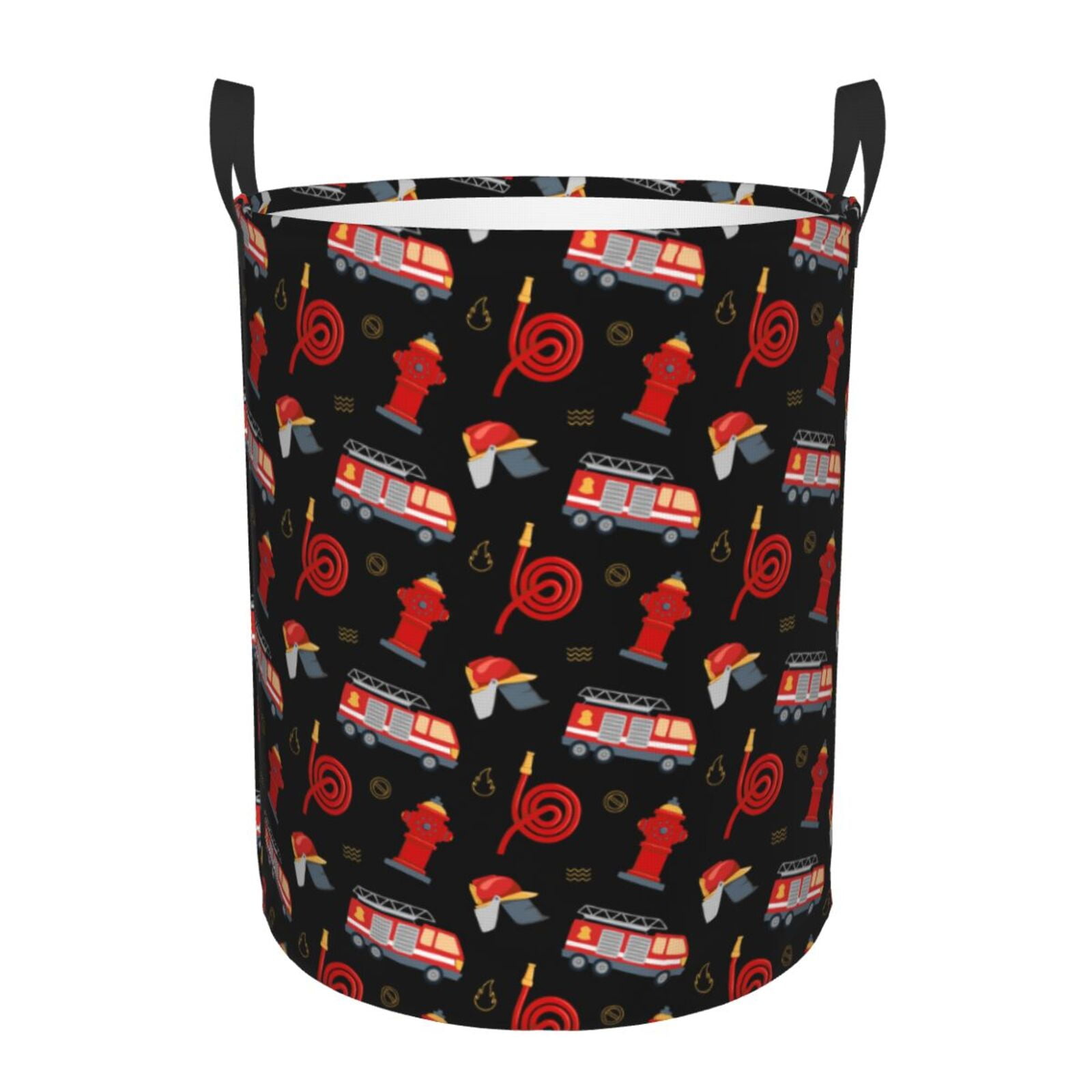 Adobk Fire Fighting Print Laundry Basket,irty Clothes Hamper with ...