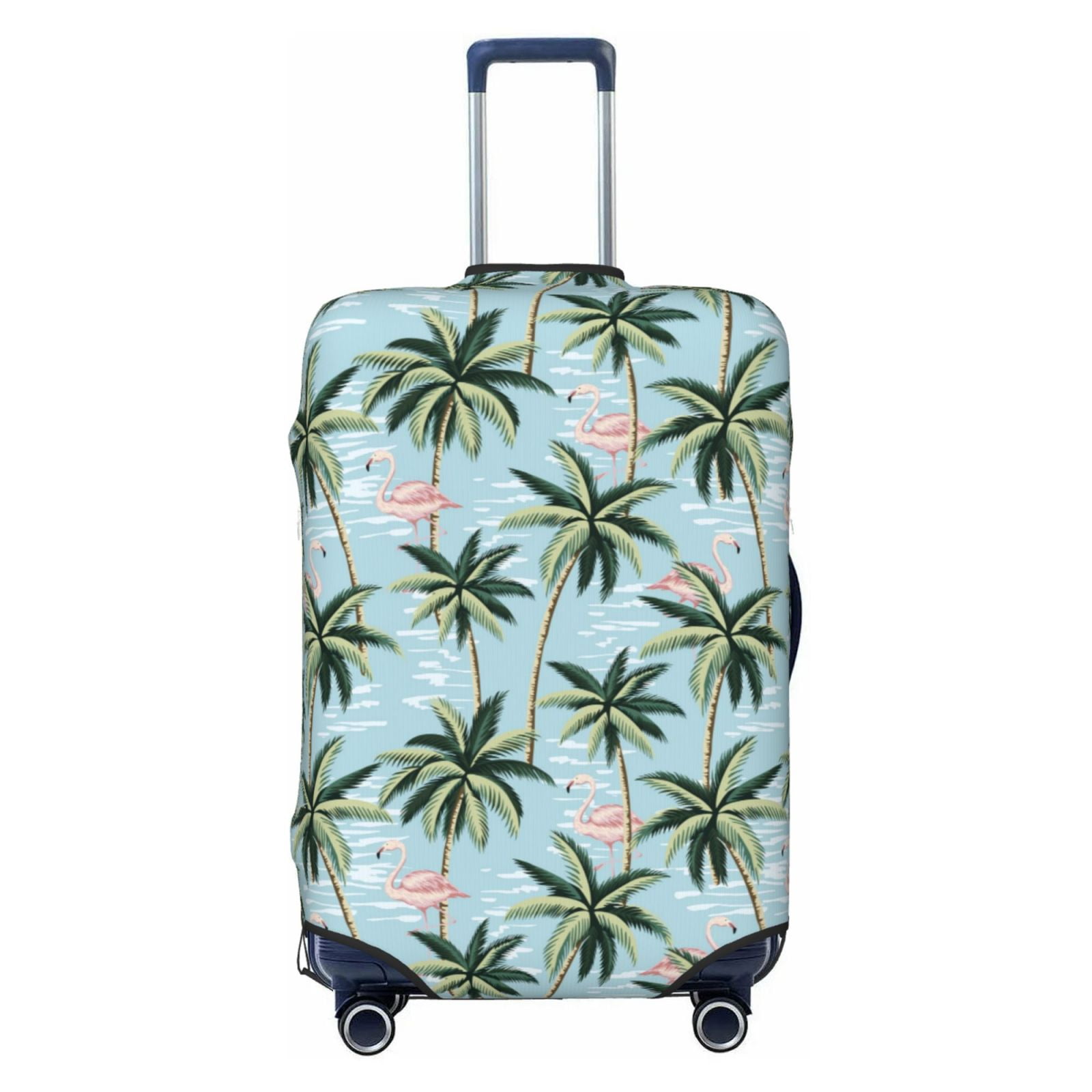 Adobk Flamingos And Palms Luggage Protector Suitcase Cover, Stretch ...