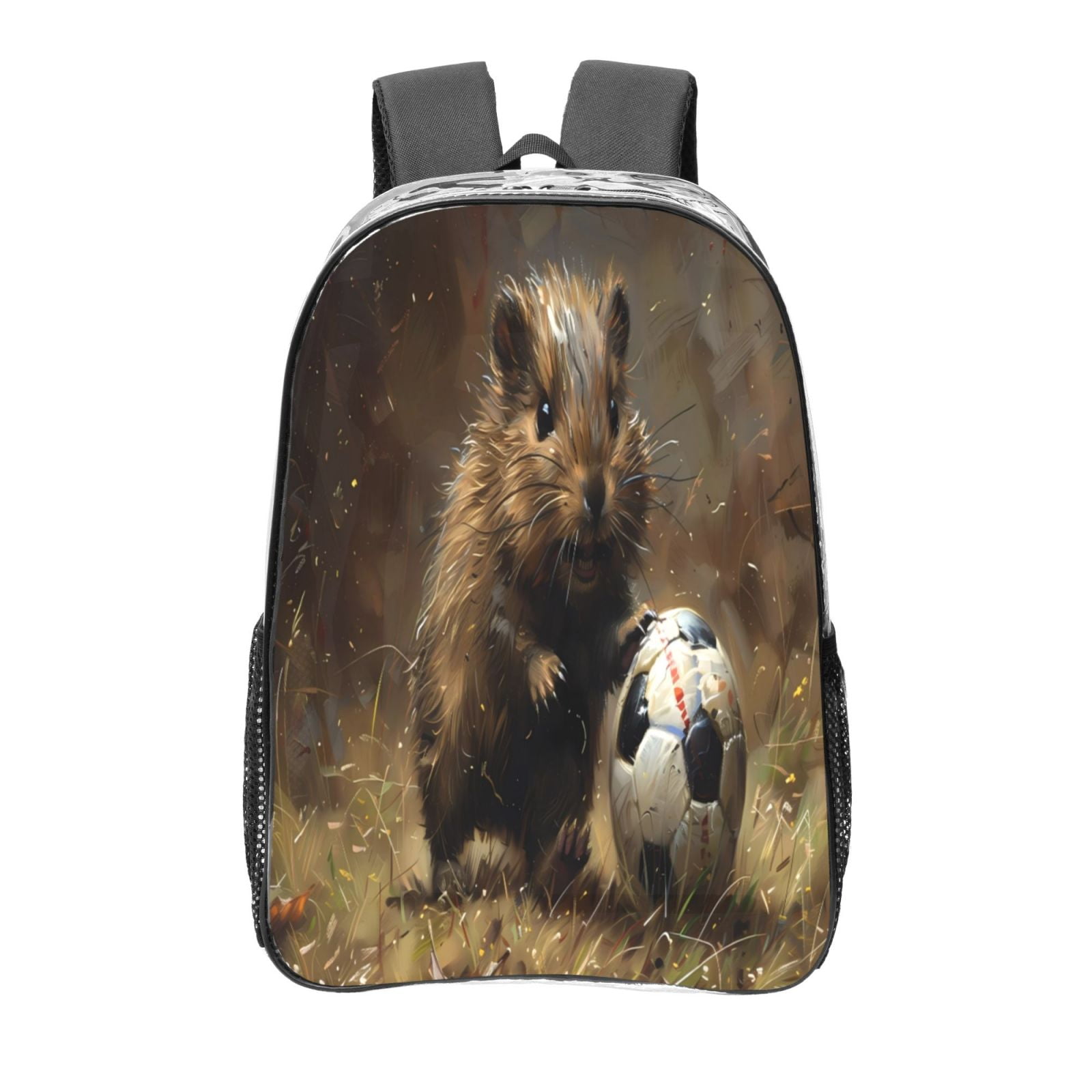 Adobk Football Loving Hamster Print Duty Clear Backpack for Girls Boys ...