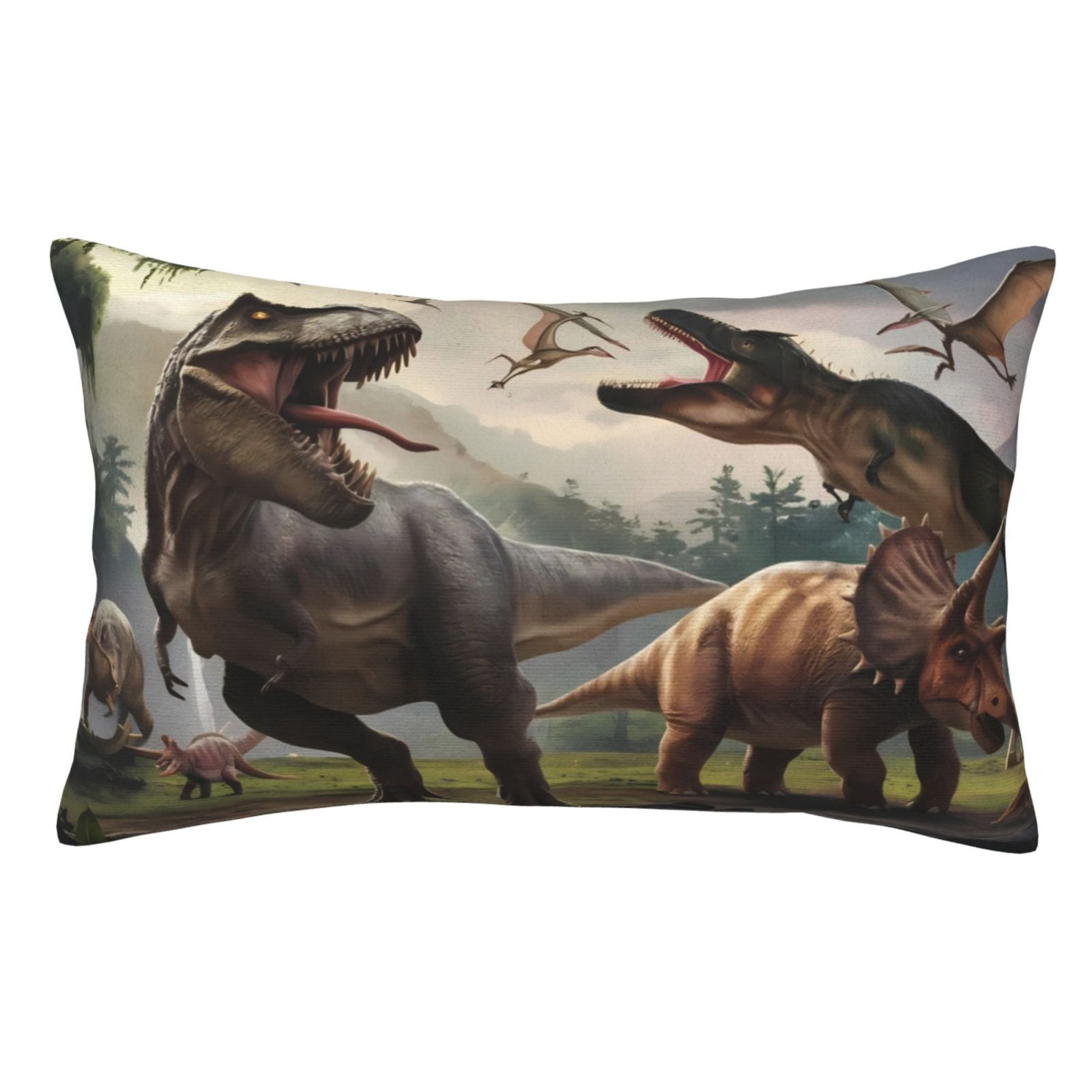 Adobk Forest Park Dinosaur Print Pillow Cases Standard Size,Forest Park ...
