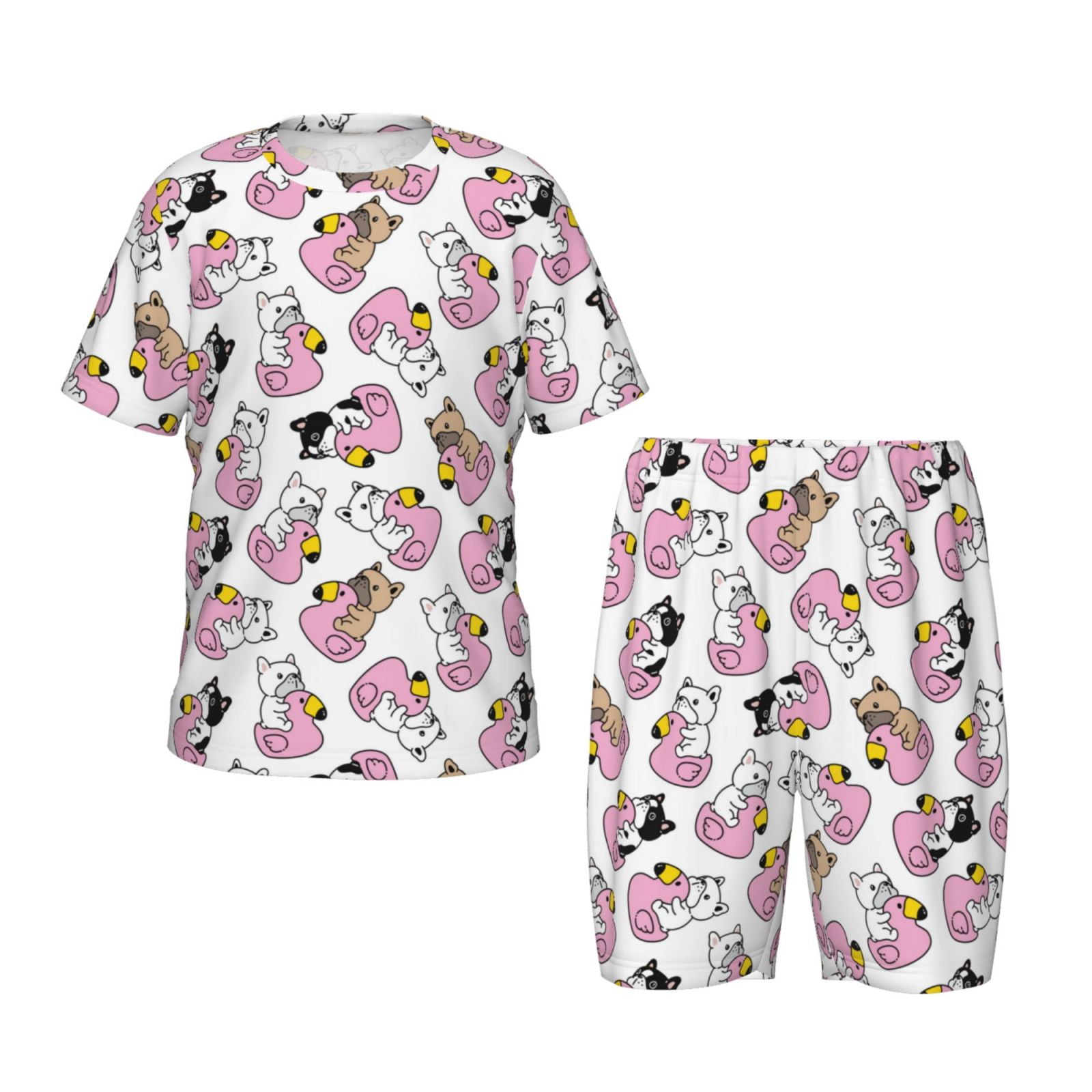 Adobk French Bulldog Duck Print Pajamas Toddler 2 Piece Short Sleeve ...