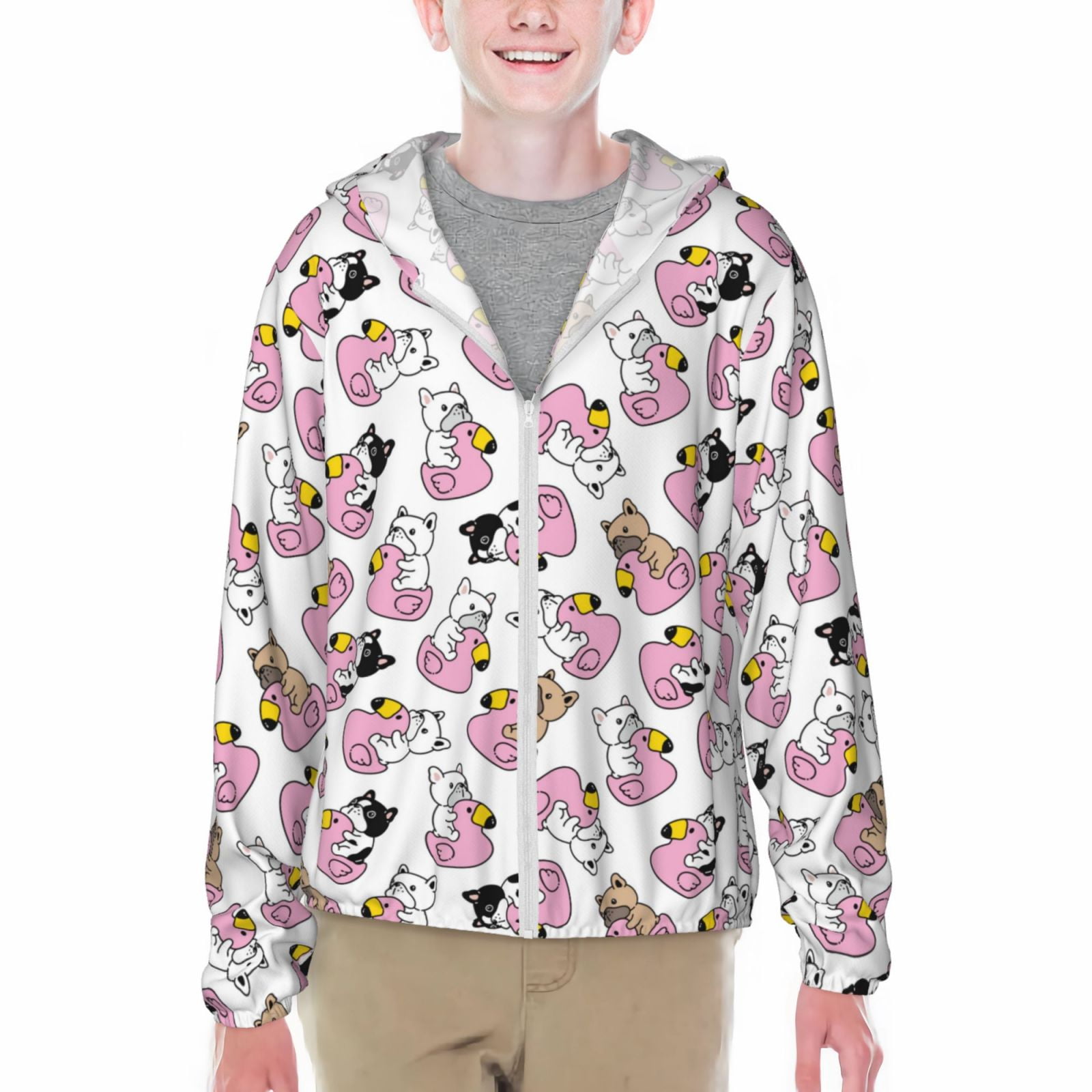 Adobk French Bulldog Duck Print Rash Guard Long Sleeve UPF 50+ UV ...
