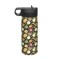Adobk Fruits Print Water Bottle,18oz Sports Insulated Kettle for ...