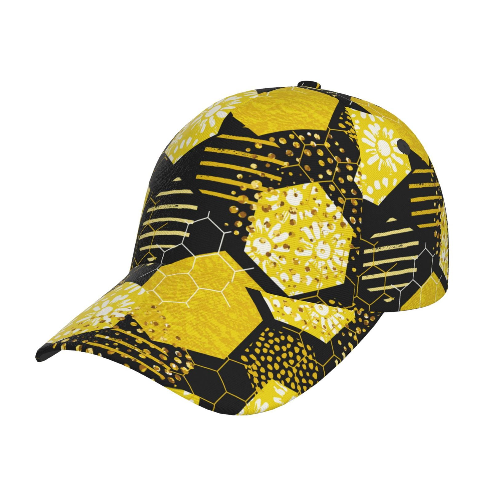 Adobk Geometric Pattern With Bee Baseball Cap Golf Dad Hat Adjustable ...