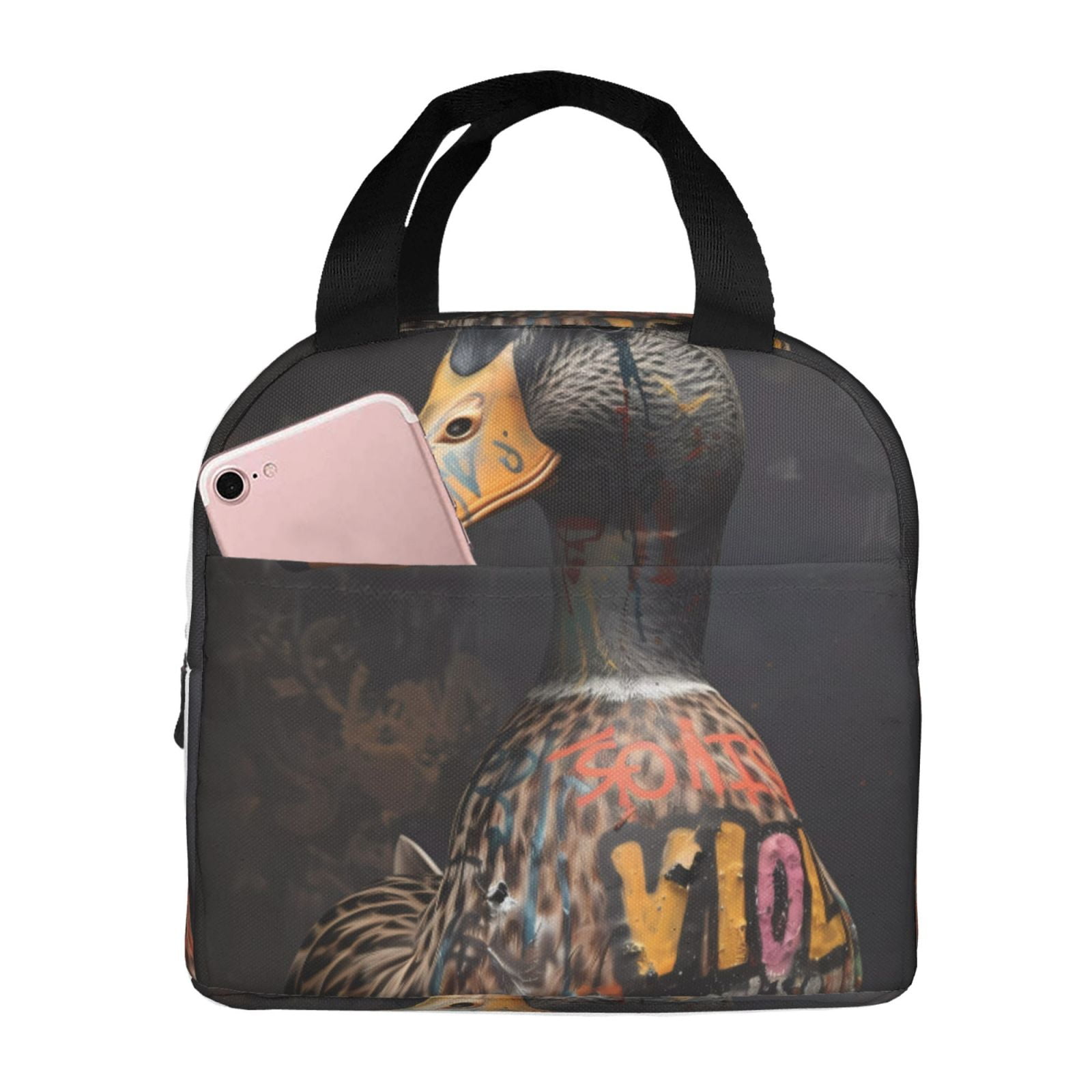 Adobk Graffiti Cool Duck Print Lunch Bag for Women Men Insulated Lunch ...