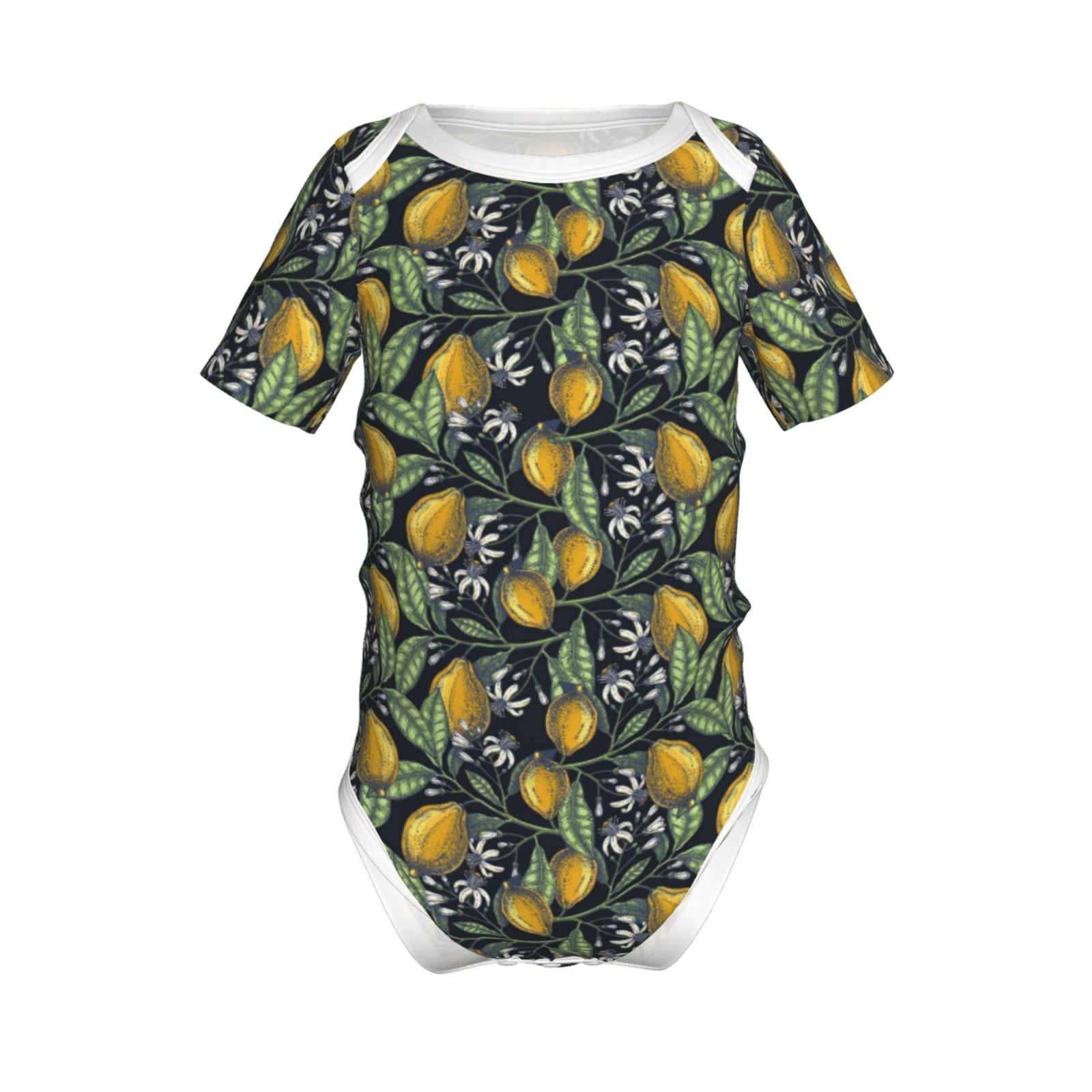 Adobk Hand Drawn Citrus Fruits Elegant Lemons Print Baby Climbing ...