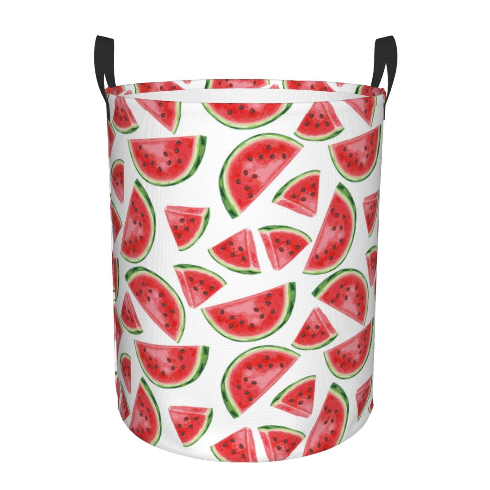 Adobk Hand Drawn Watermelon Print Laundry Basket,irty Clothes Hamper ...