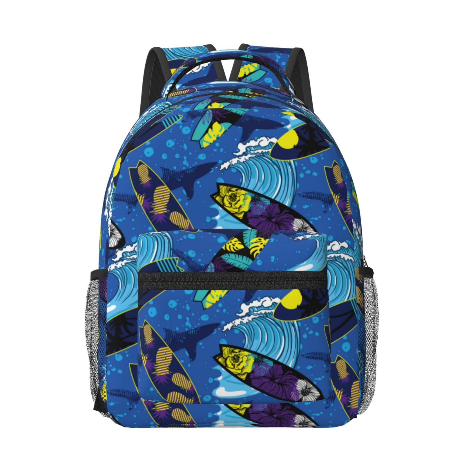 Adobk Hawaiian Style Print Backpack for Women Men, College School ...