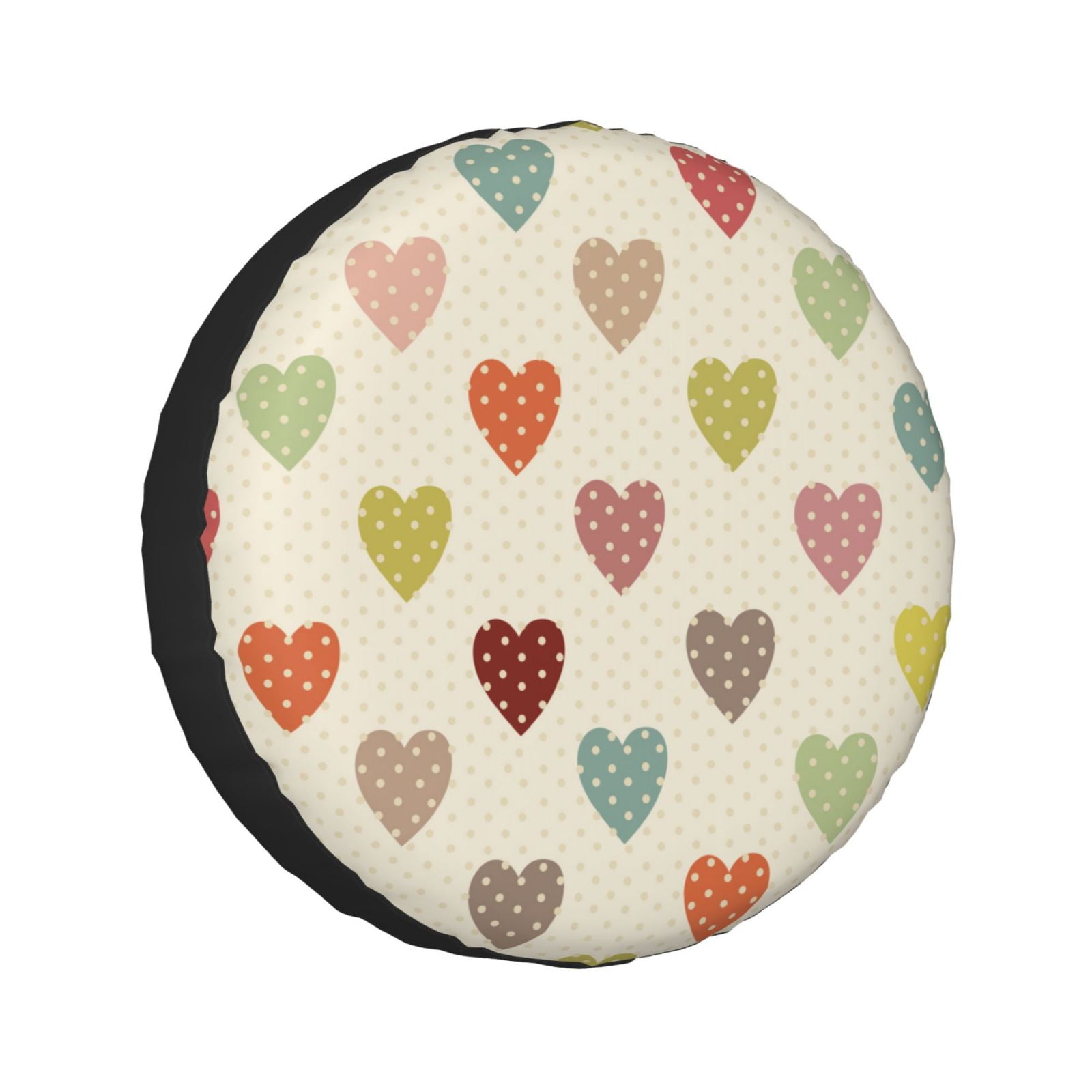 Adobk Heart Polka Dot Spare Tire Wheel Cover For Car Truck Suv Camper ...