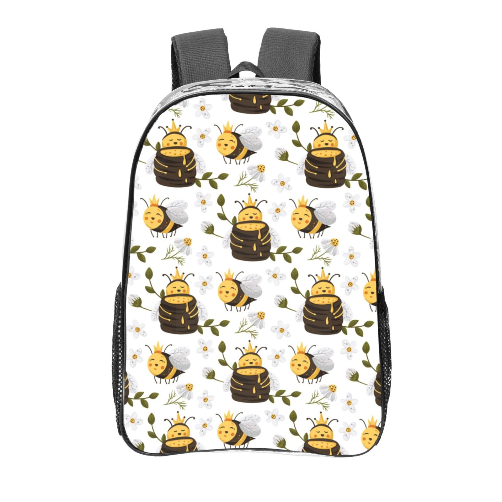 Adobk Honey Bee Insect Print Duty Clear Backpack for Girls Boys Women ...