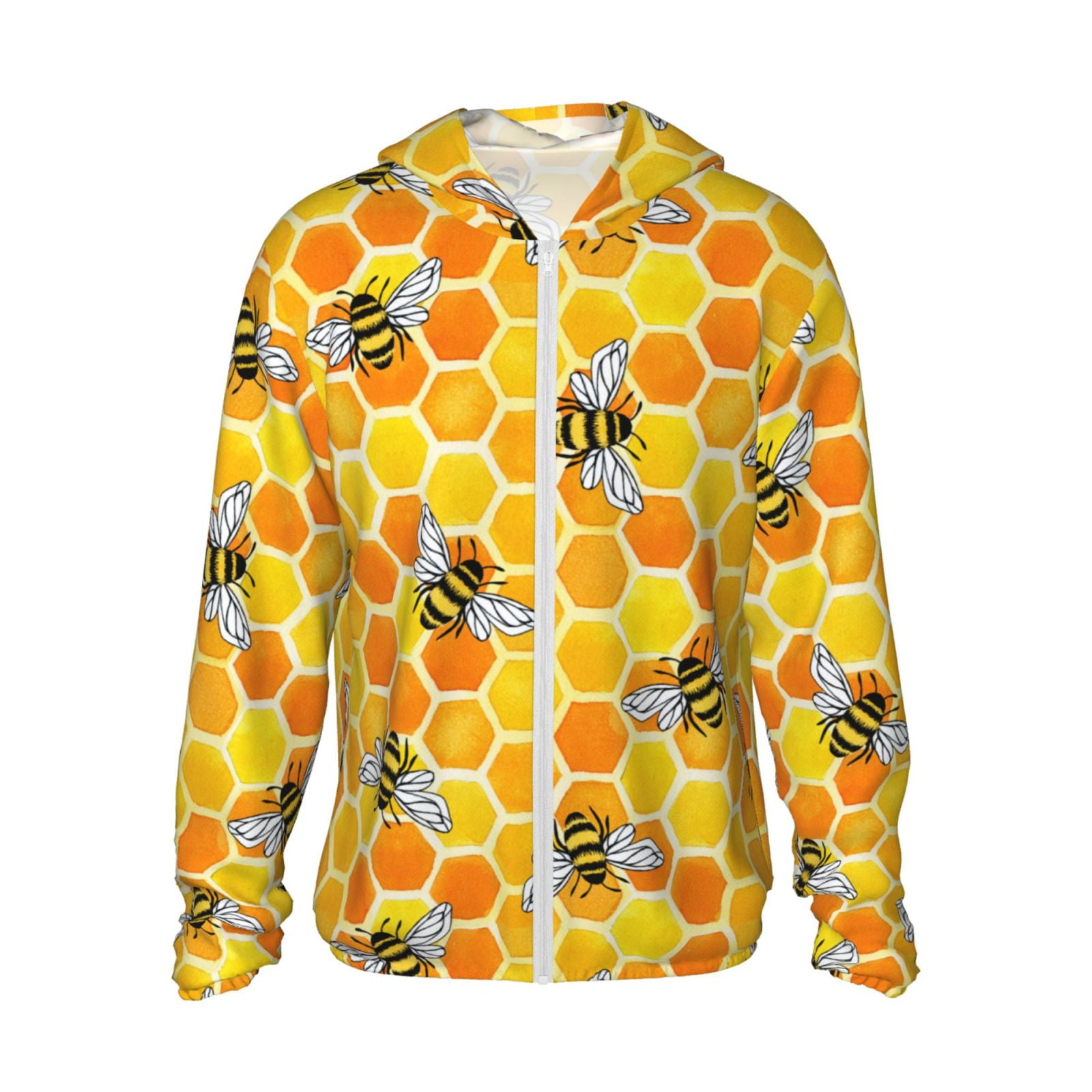 Adobk Honeycombs Men Women Full Zip Sun Protection Hoodie Packable ...