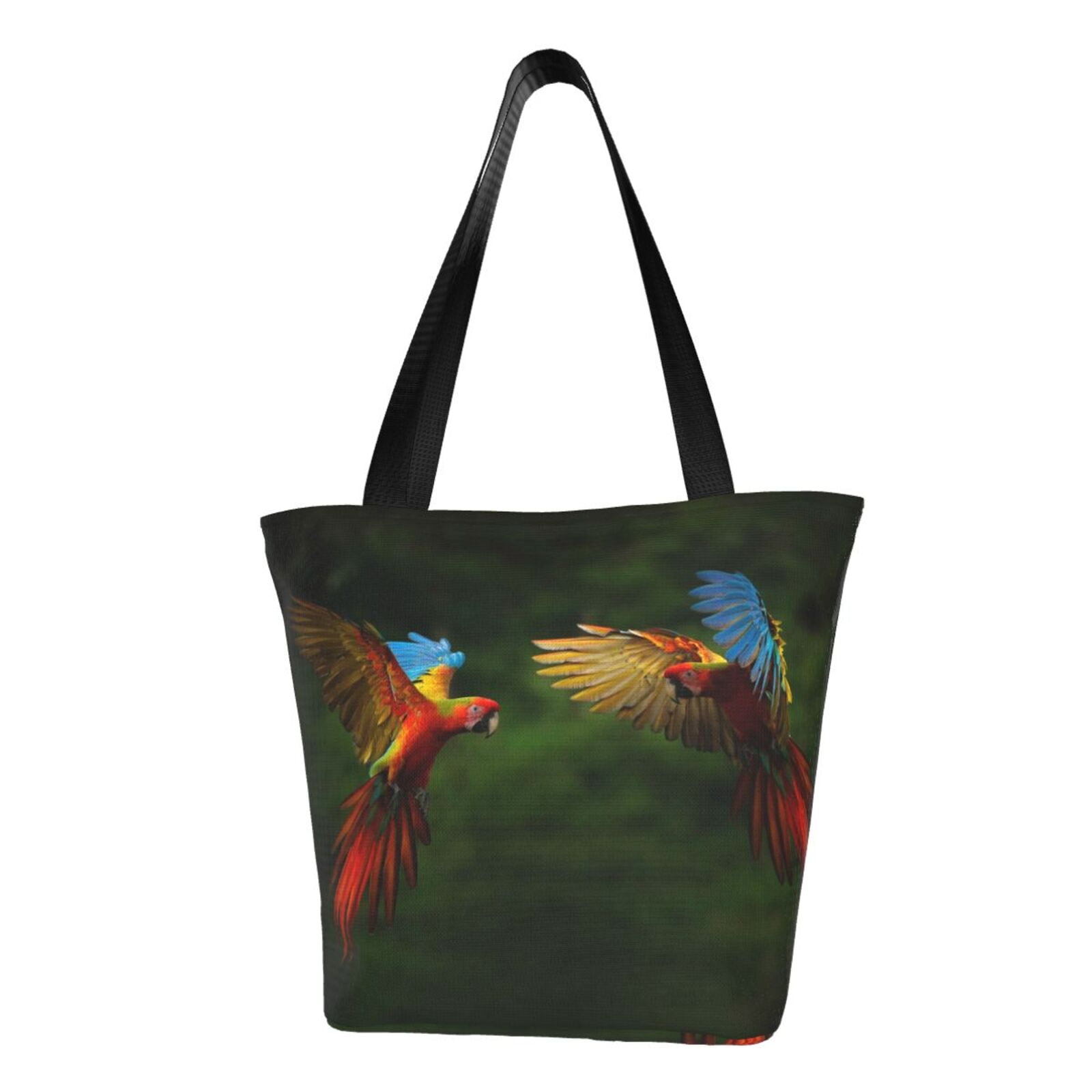 Adobk Hybrid Parrot In The Forest Canvas Tote Bag Vintage Tote Bag ...