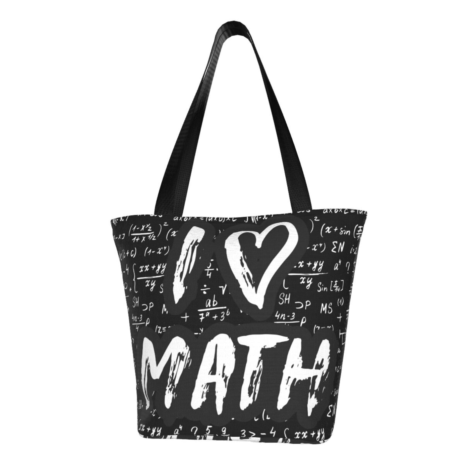 Adobk I Love Math Canvas Tote Bag Vintage Tote Bag Shopping Bags Beach ...
