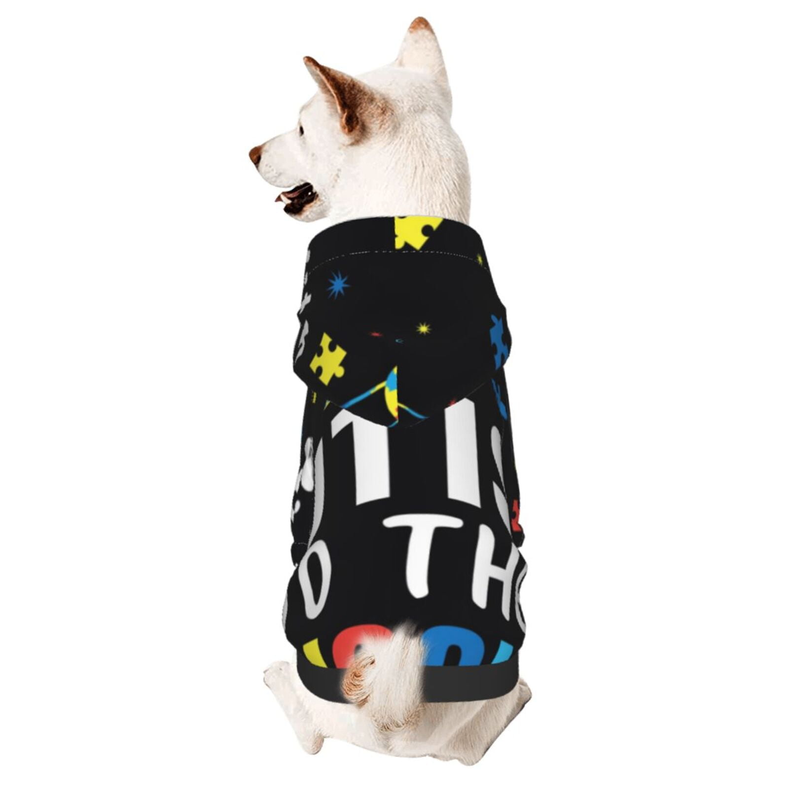 Adobk I Love With Autism To The Moon And Back Print Dog Hoodie Dog ...
