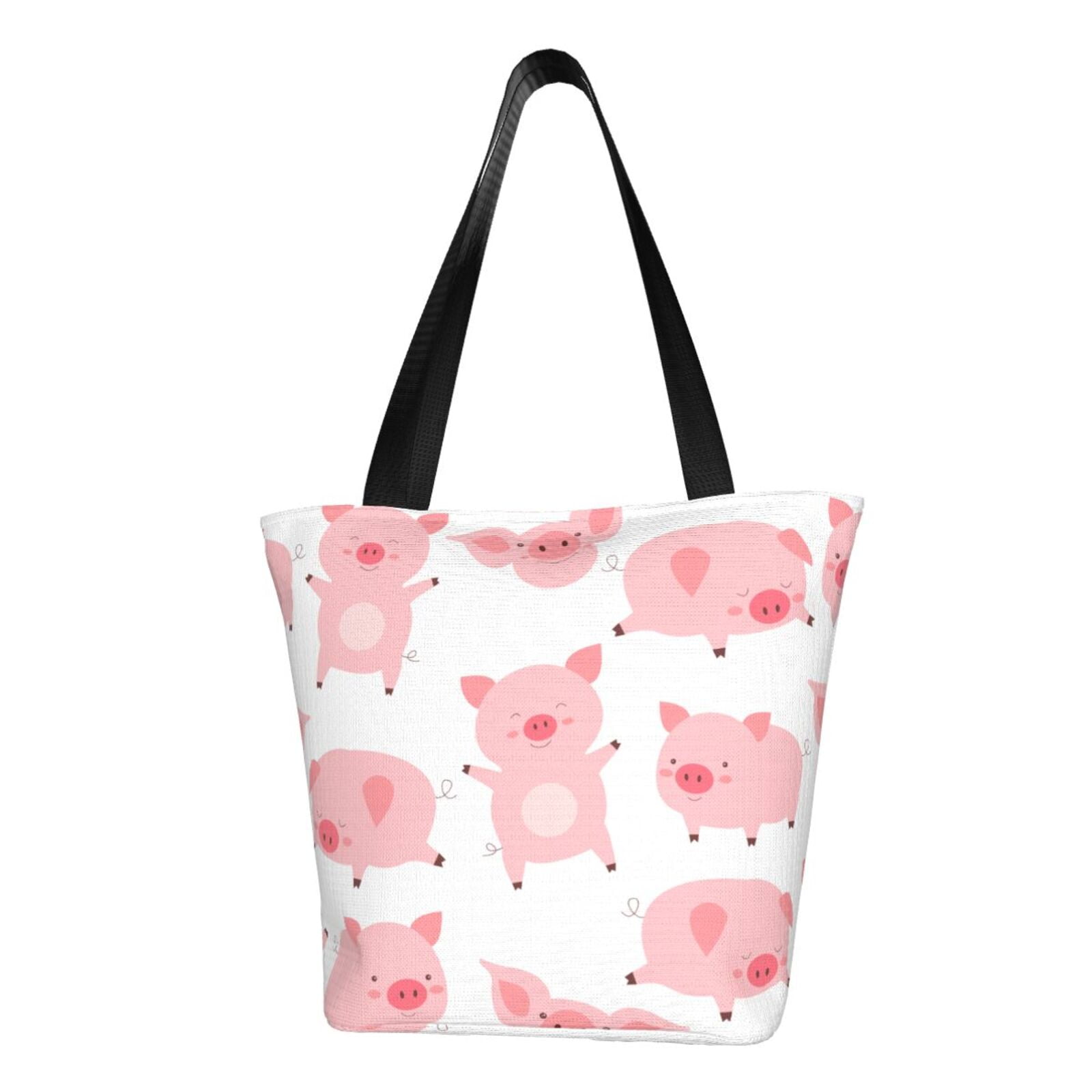 Adobk Kawaii Pigs Canvas Tote Bag Vintage Tote Bag Shopping Bags Beach ...