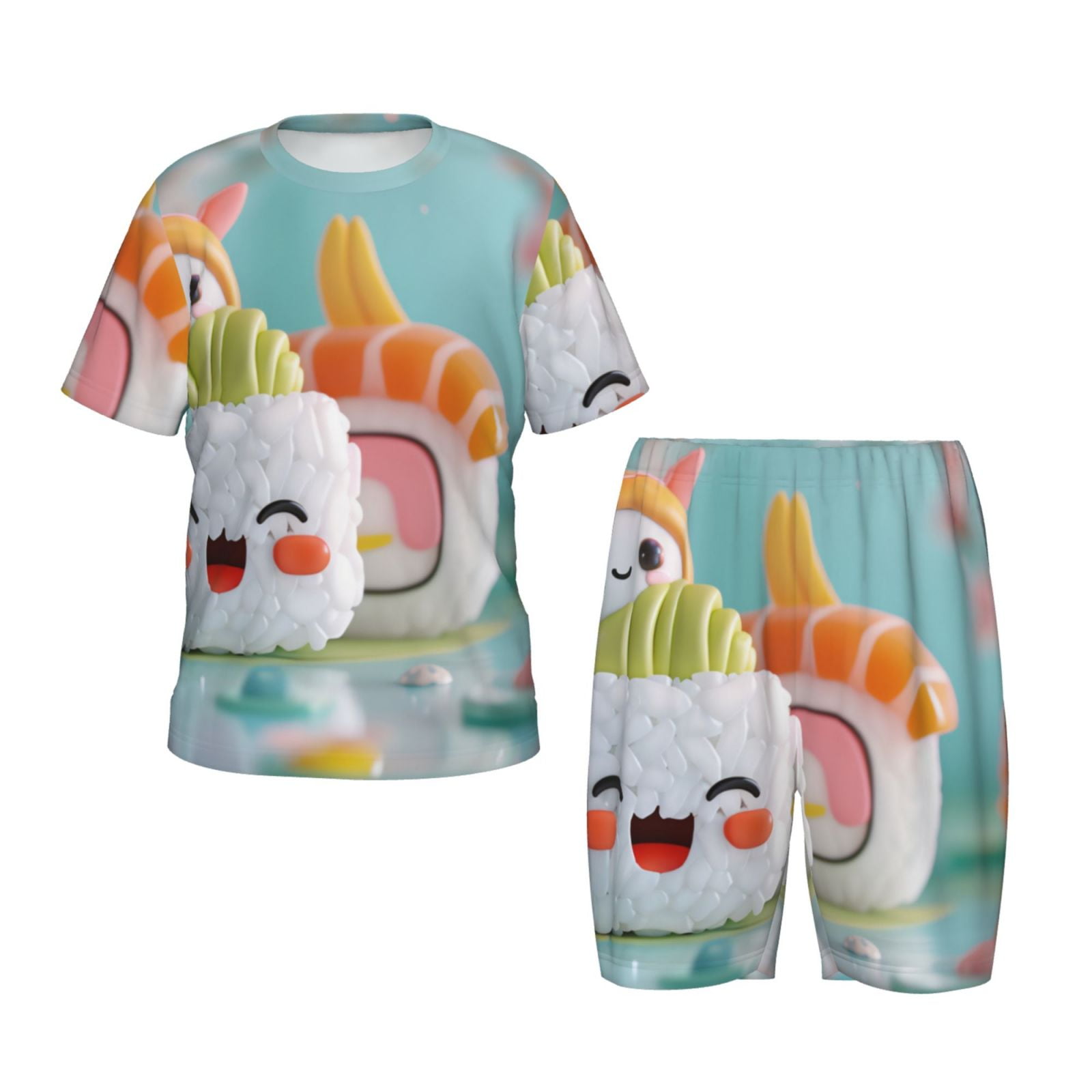 Adobk Kawaii Sushi Characters Delight Print Pajamas Toddler 2 Piece ...