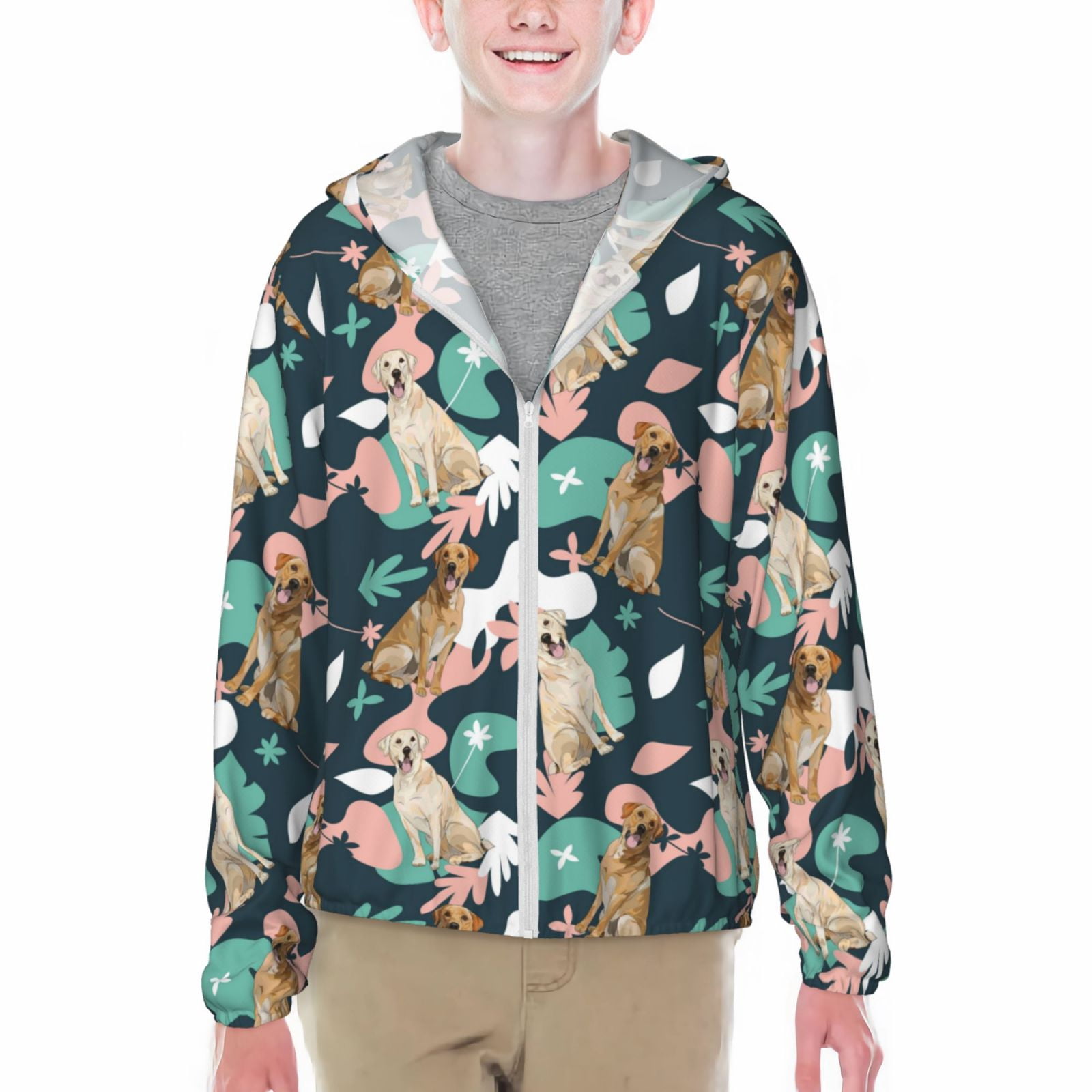 Adobk Labrador Retriever Dog Print Rash Guard Long Sleeve UPF 50+ UV ...