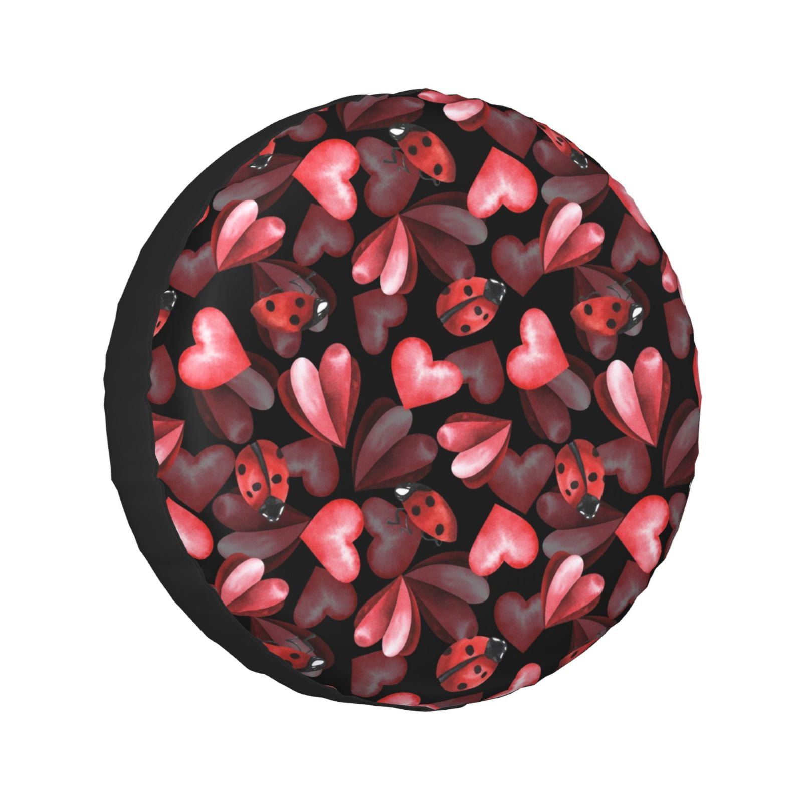 Adobk Ladybugs And Red Hearts Spare Tire Wheel Cover For Car Truck Suv ...