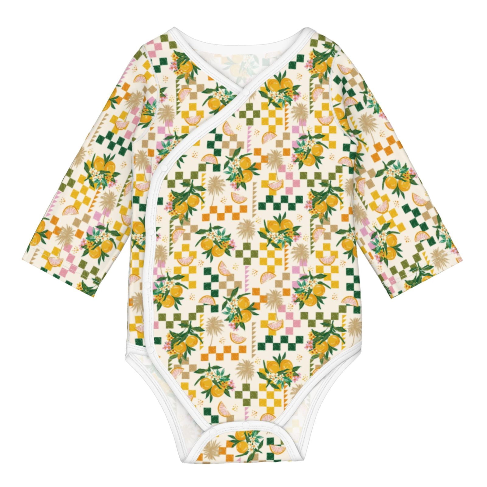 Adobk Lemon Print Baby Long-Sleeve Bodysuit Baby Clothes Newborn Girl ...