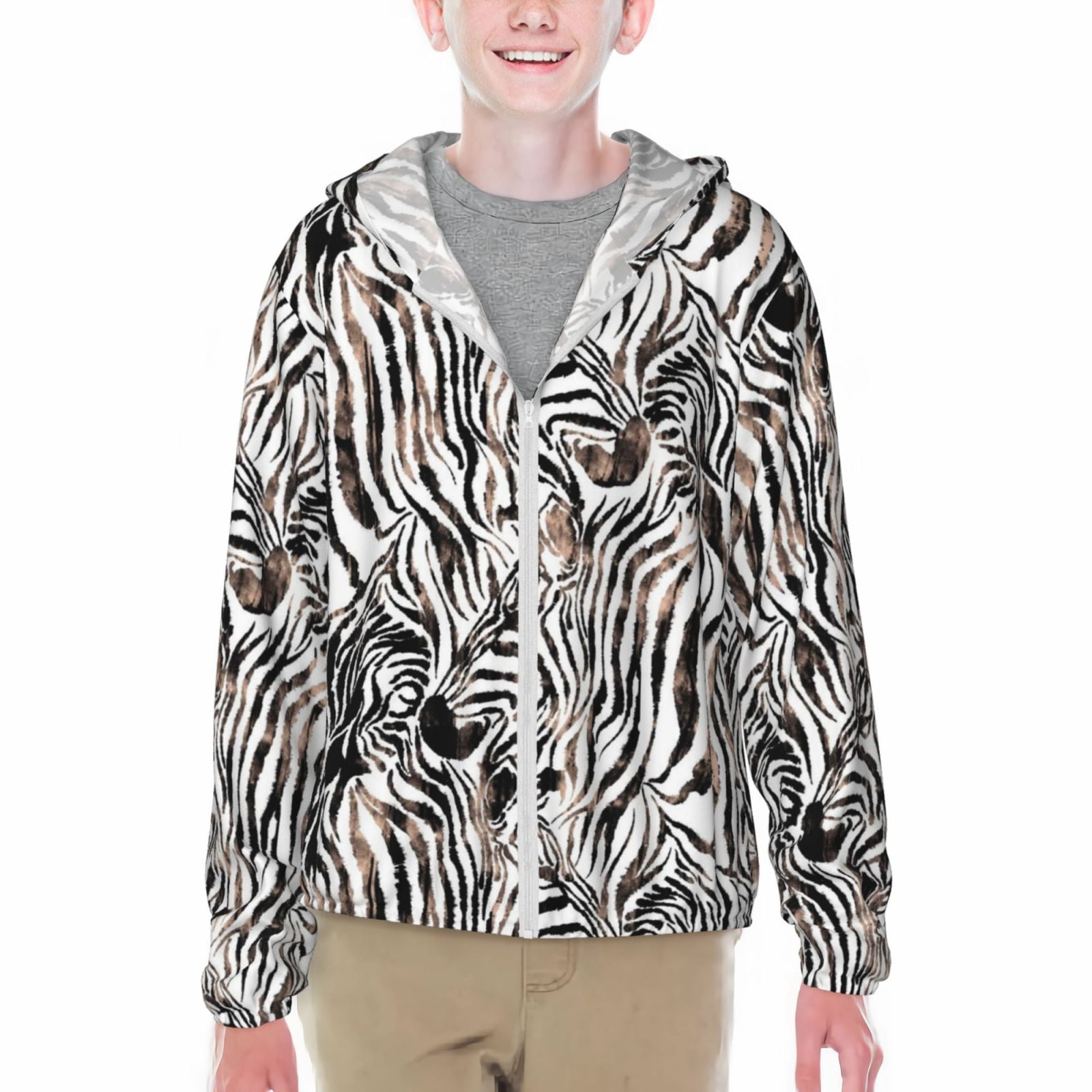 Adobk Leopard And Zebra Print Rash Guard Long Sleeve UPF 50+ UV ...