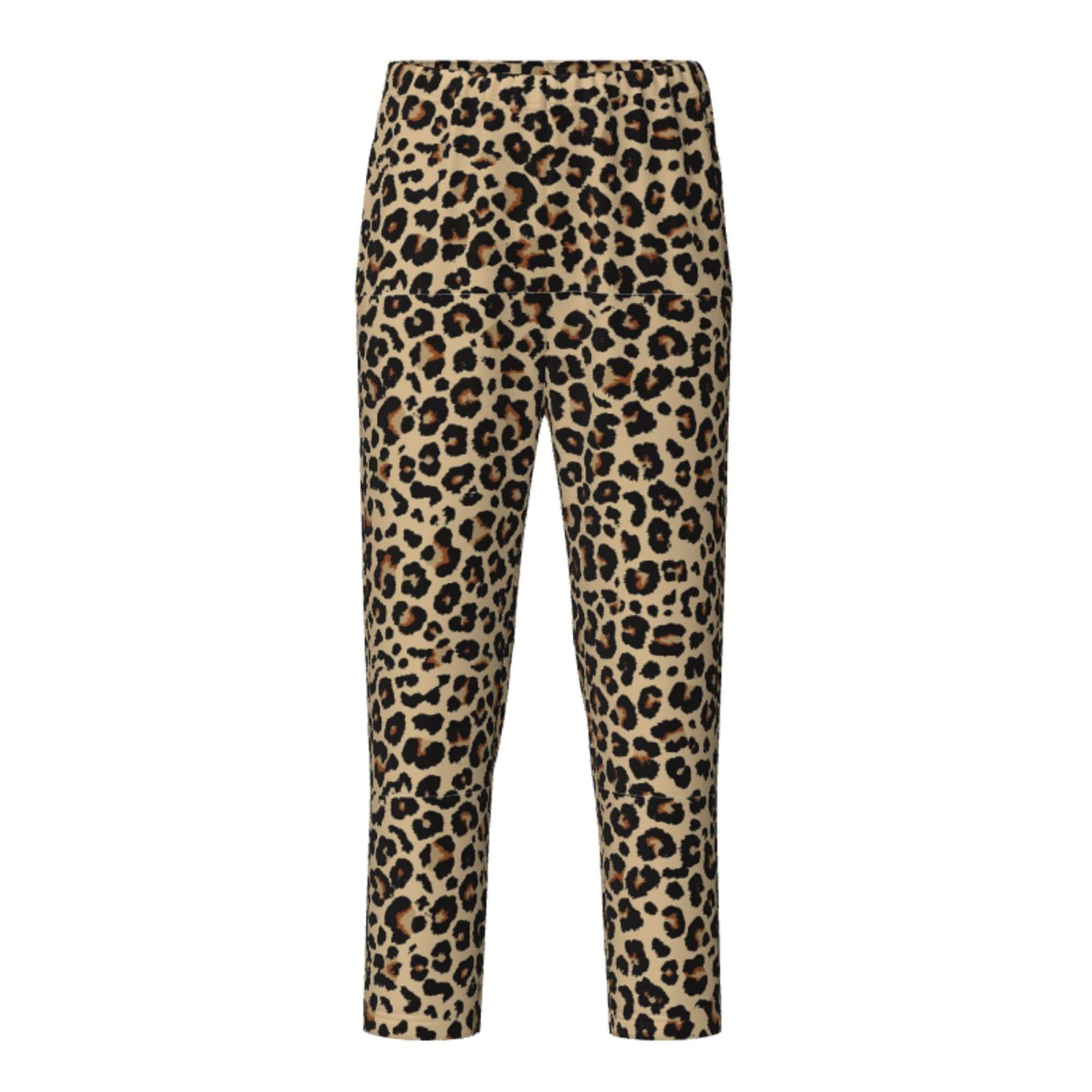 Adobk Leopard Print-1 Print Teenagers' Pajama Pants Pajama Pants Long ...