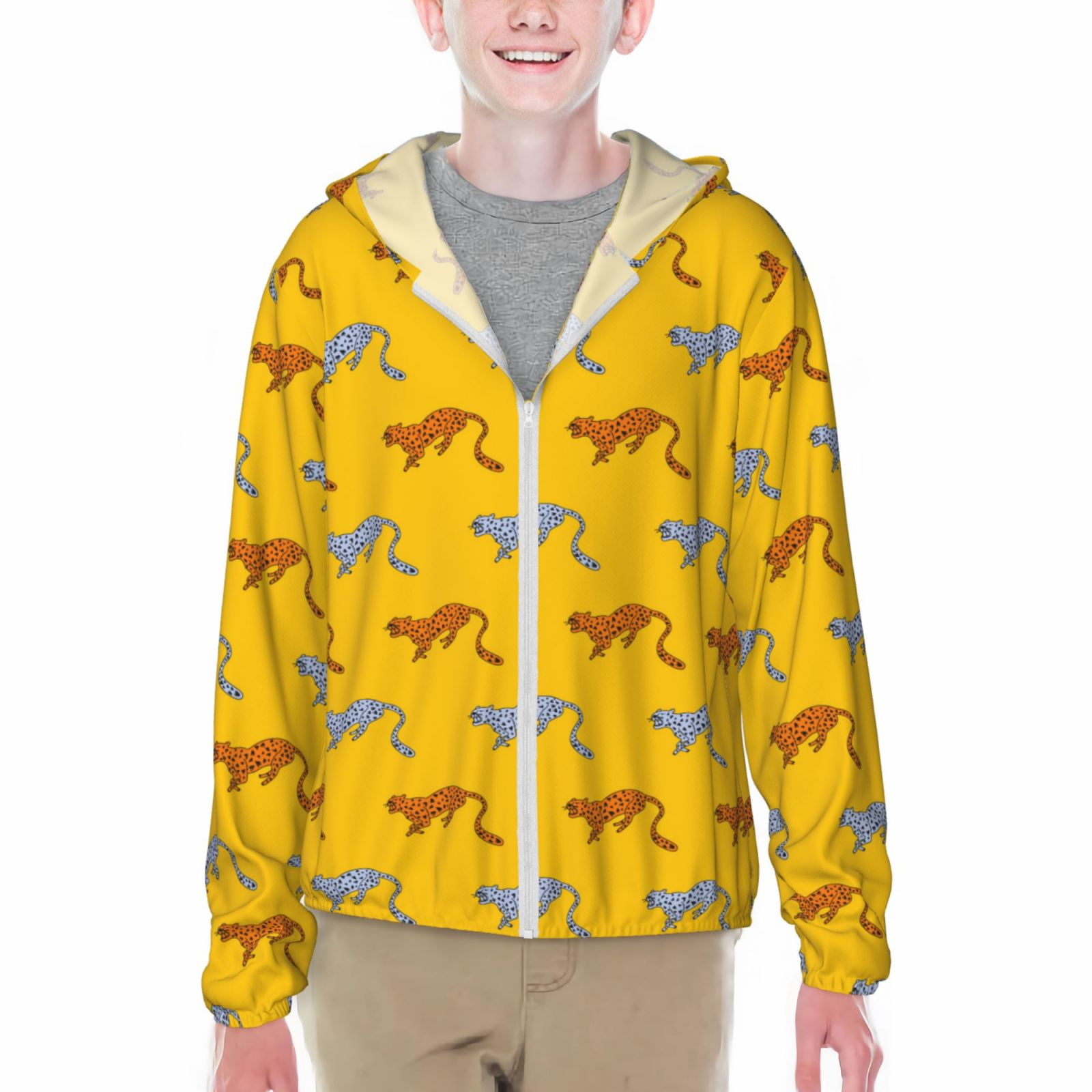 Adobk Leopard Print Print Rash Guard Long Sleeve UPF 50+ UV Protection ...