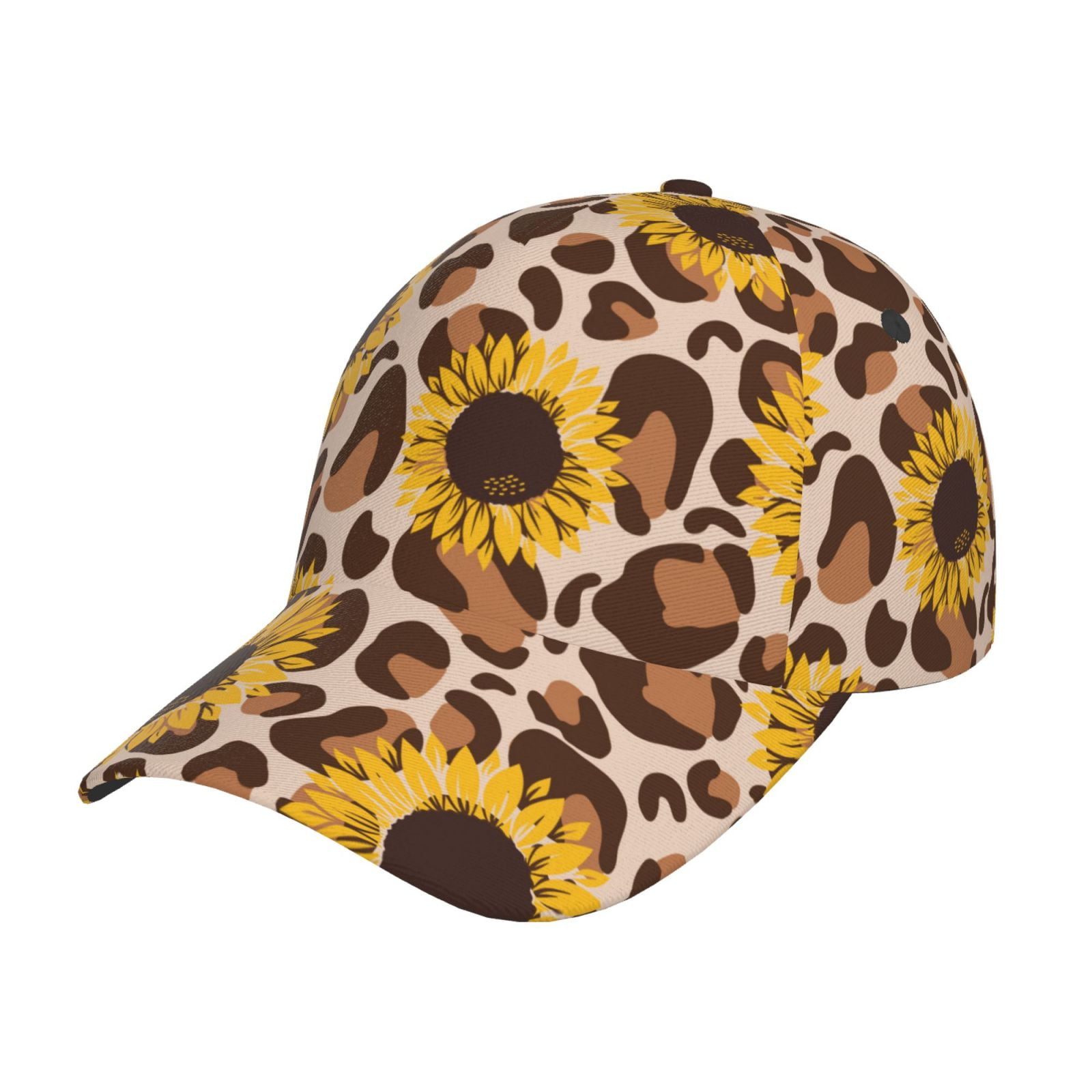 Adobk Leopard Sunflowers Baseball Cap Golf Dad Hat Adjustable Original ...