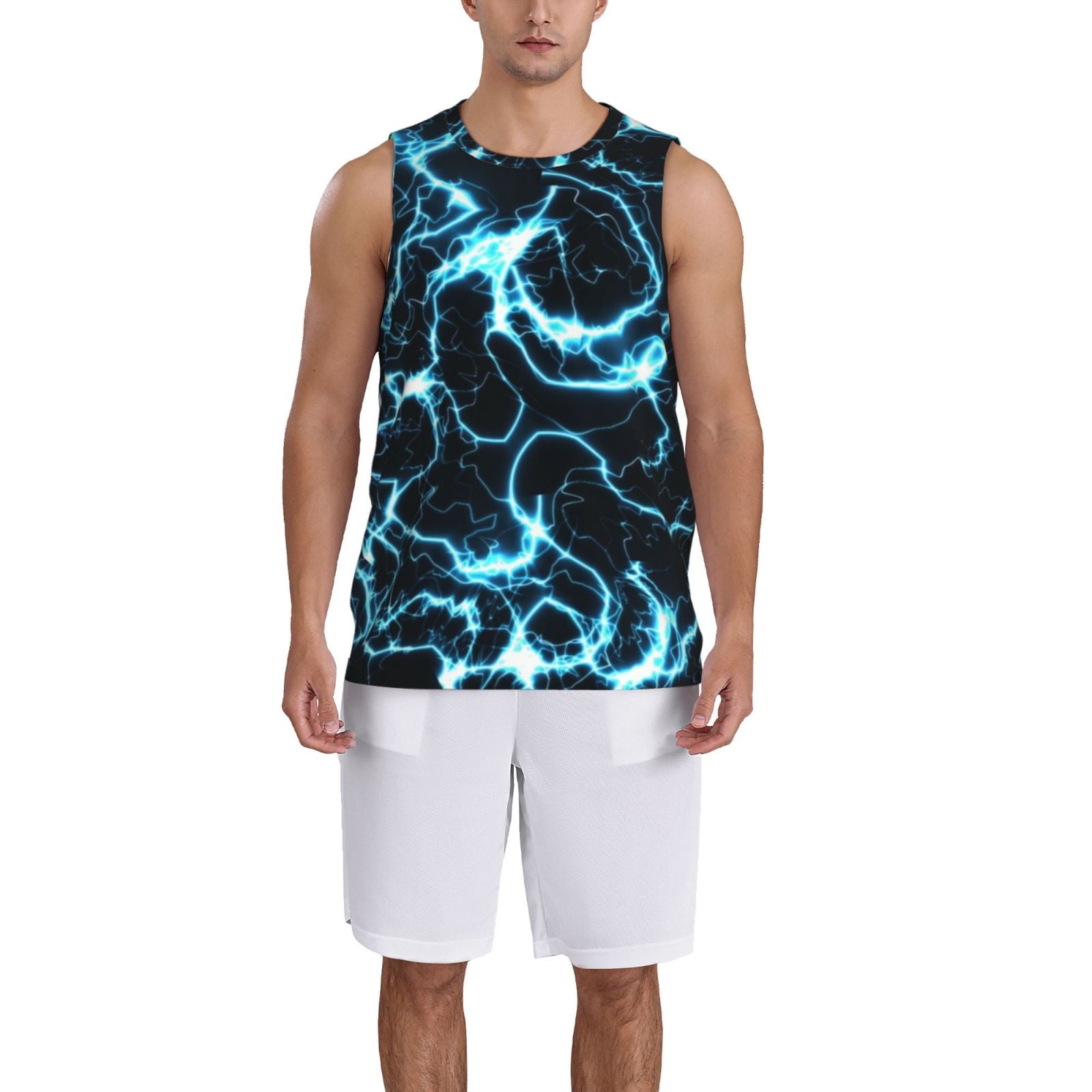 Adobk Lightning Print Basketball Jerseys Sports Fans Shirts Clothing ...