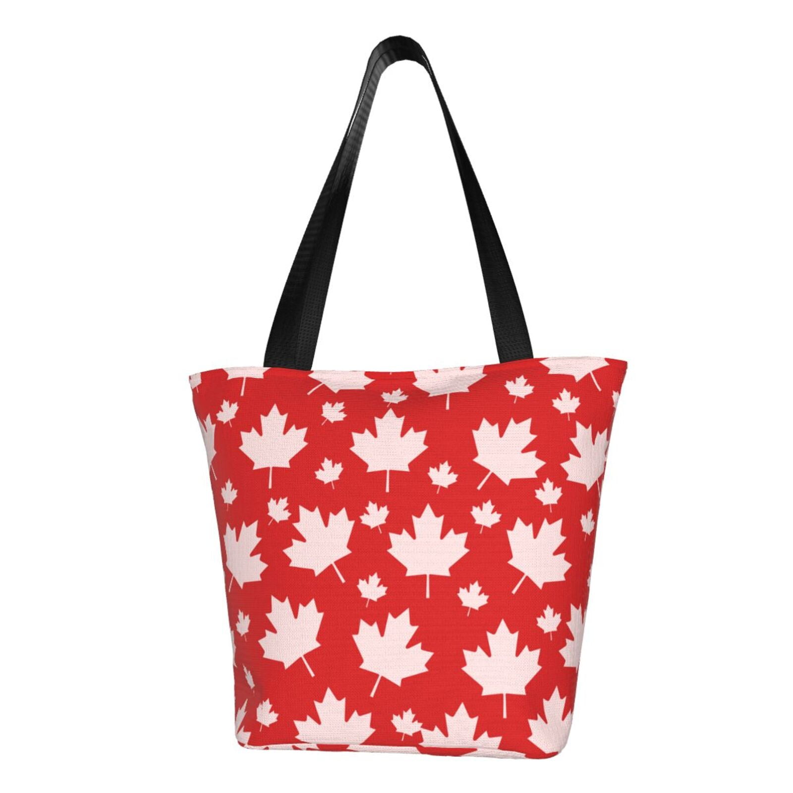 Adobk Maple Leaves Canvas Tote Bag Vintage Tote Bag Shopping Bags Beach ...