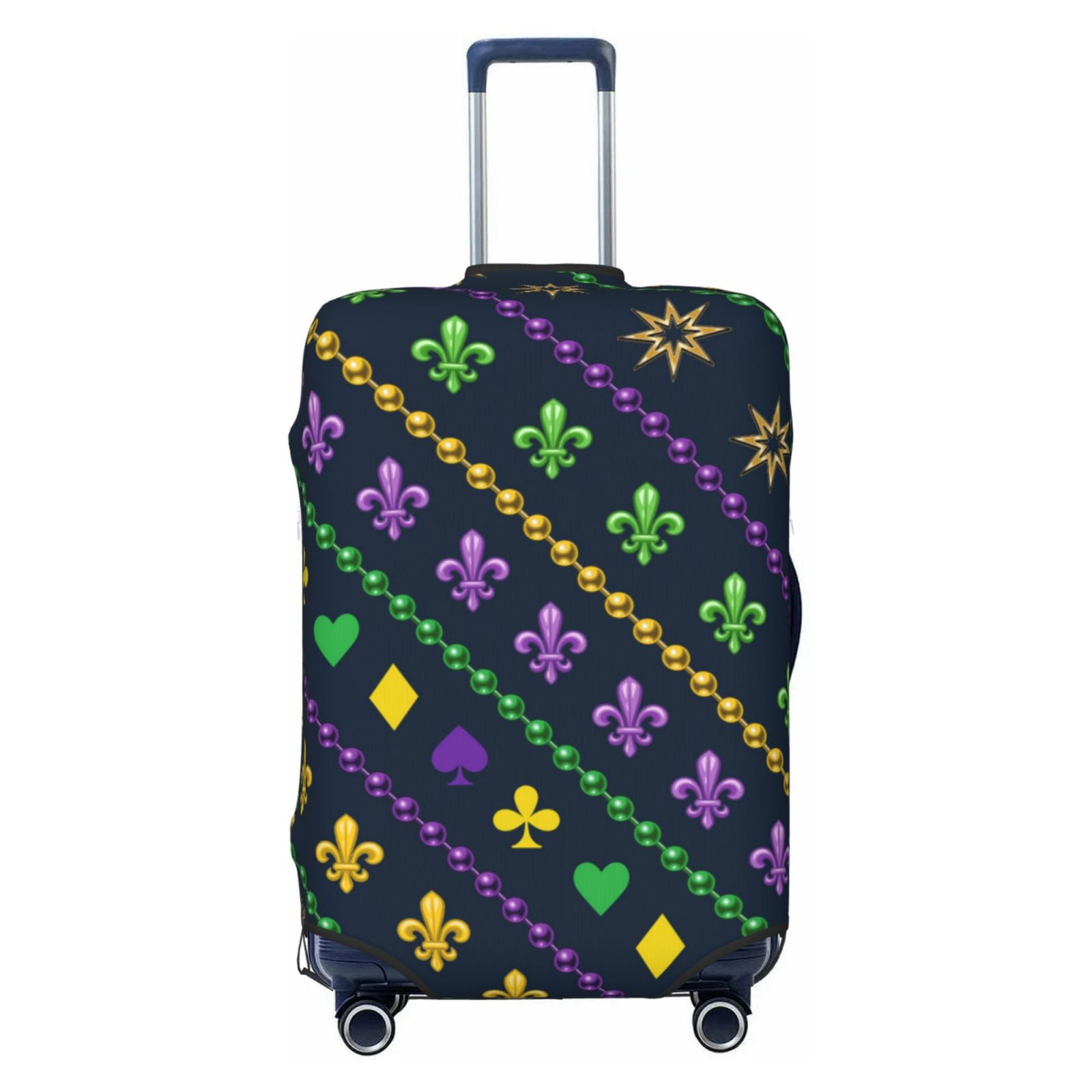 Adobk Mardi Gras Strings Of Beads Luggage Protector Suitcase Cover ...