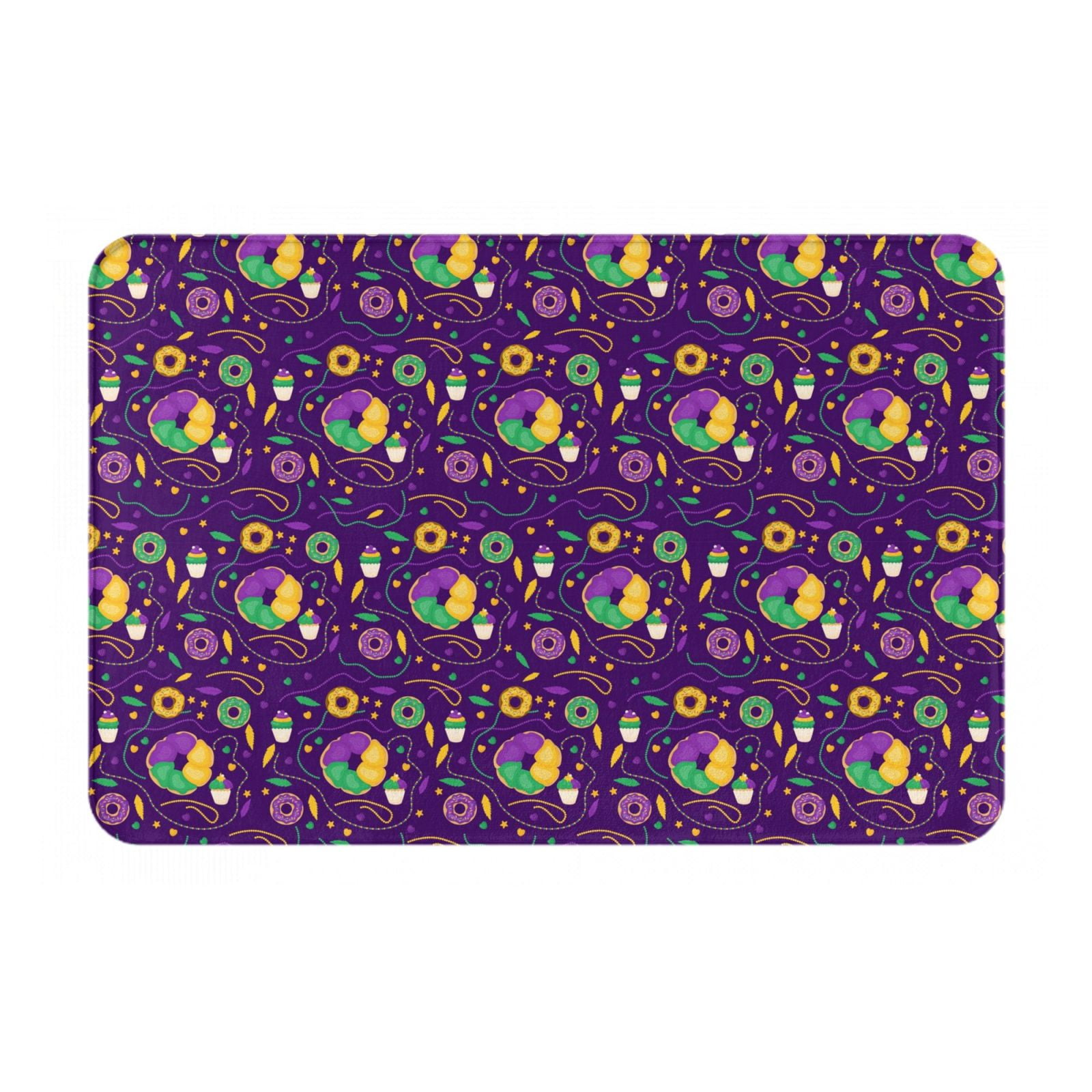 Adobk Mardi Gras and Donuts Rugs Mats Door Mat Outdoor Doormat 16x24in ...