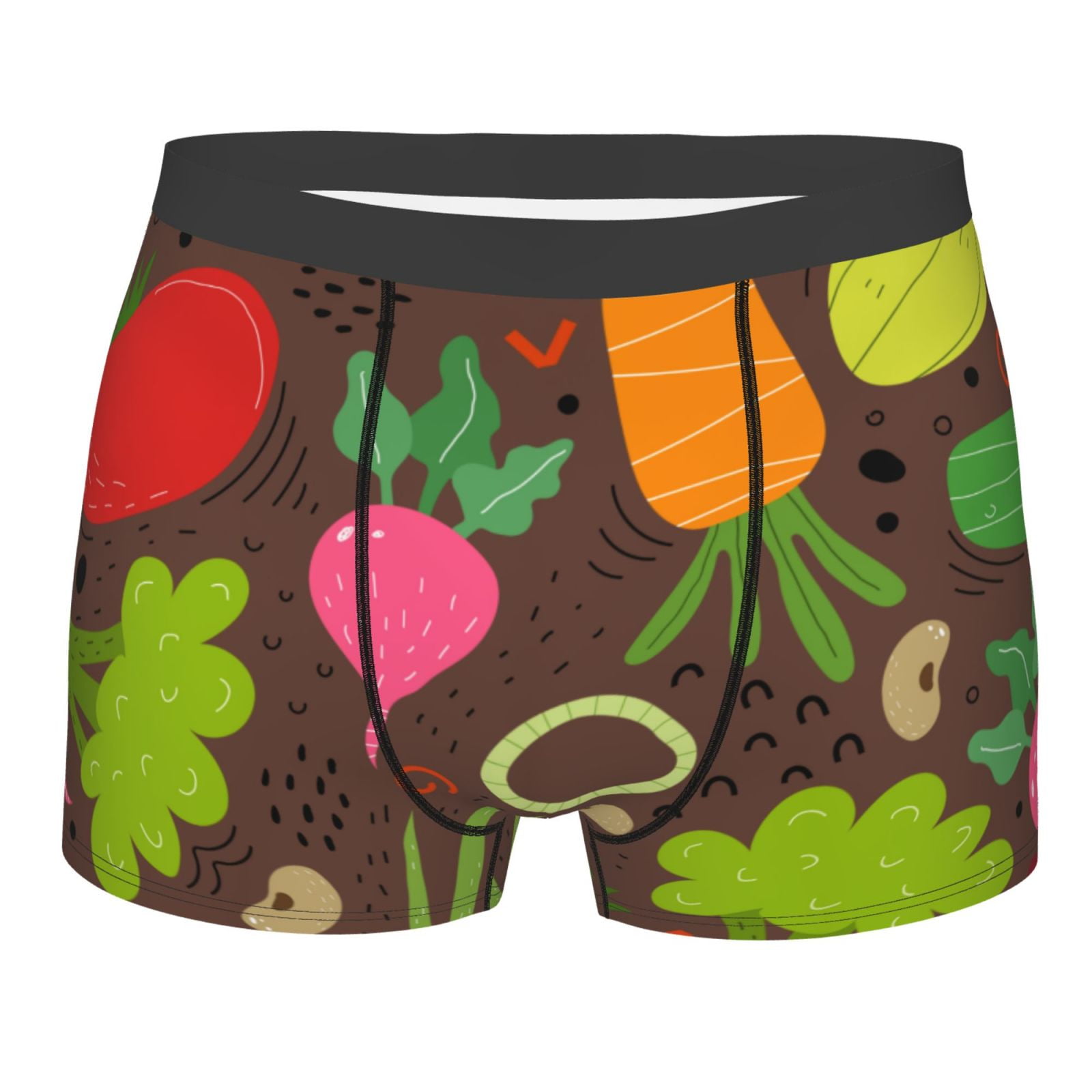 Adobk Men'S Cartoon Vegetables Boxer Briefs,Moisture Wicking ...