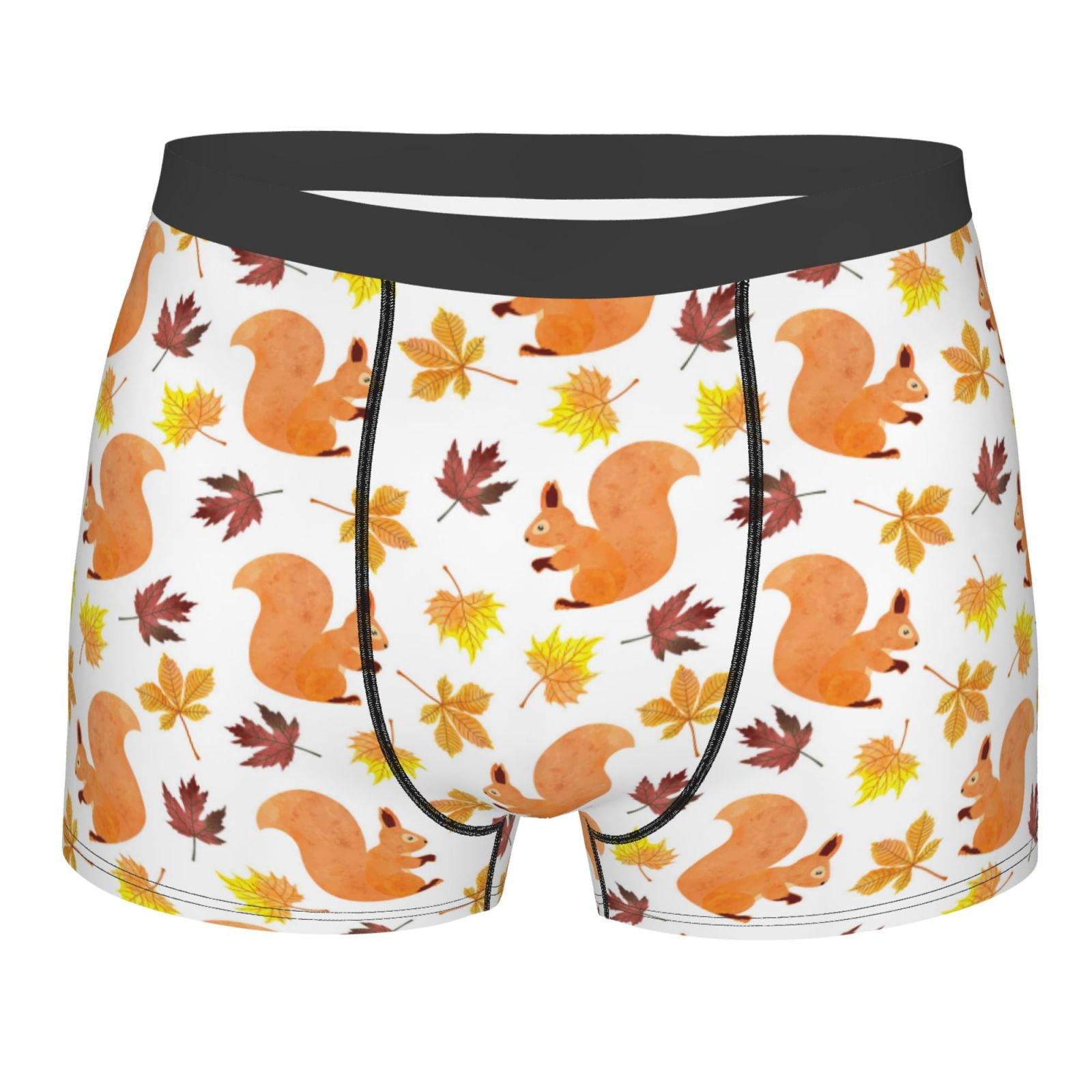 Adobk Men's Cartoon Squirrel Boxer Briefs,Moisture Wicking & Breathable ...