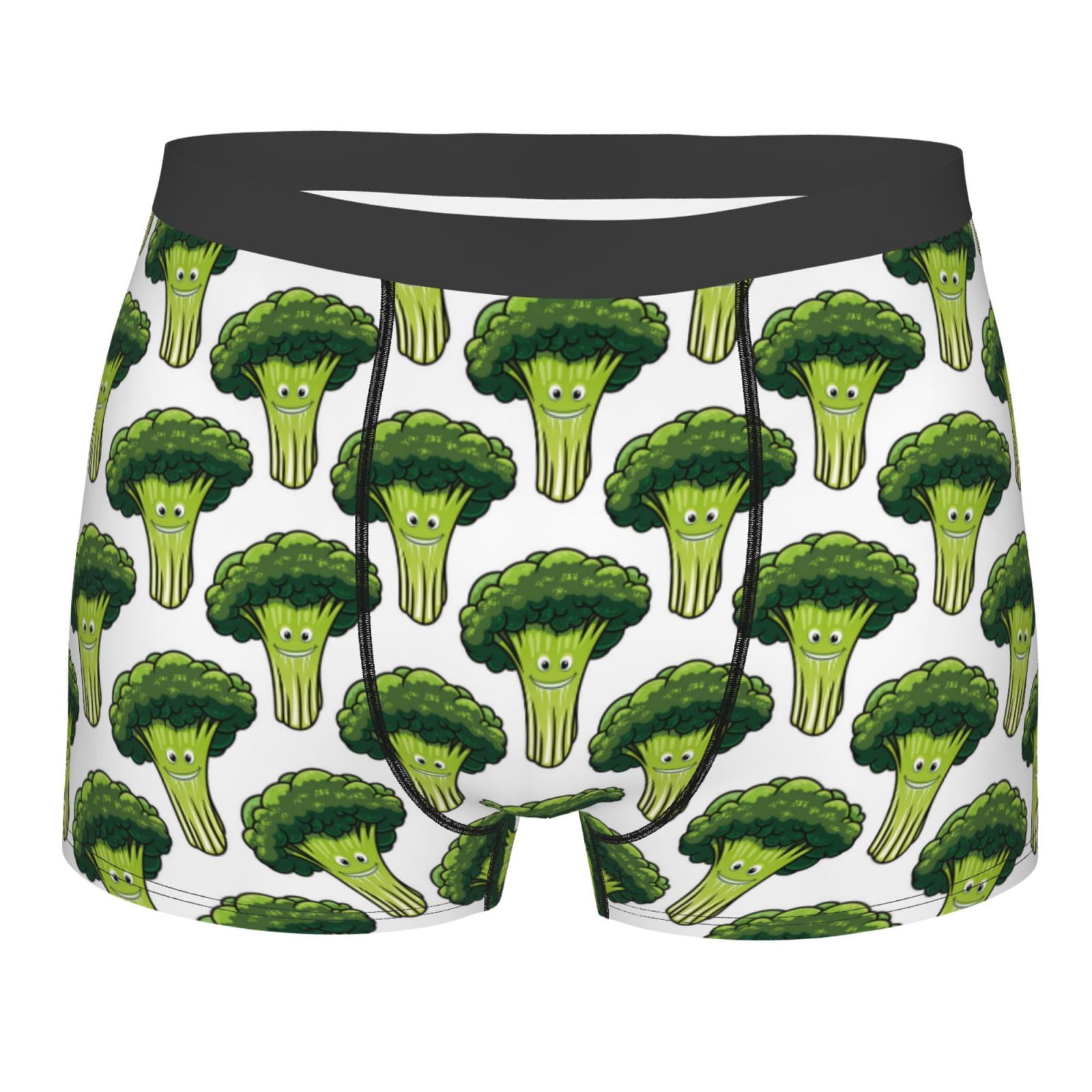Adobk Men's Cute Broccoli Boxer Briefs,Moisture Wicking & Breathable ...