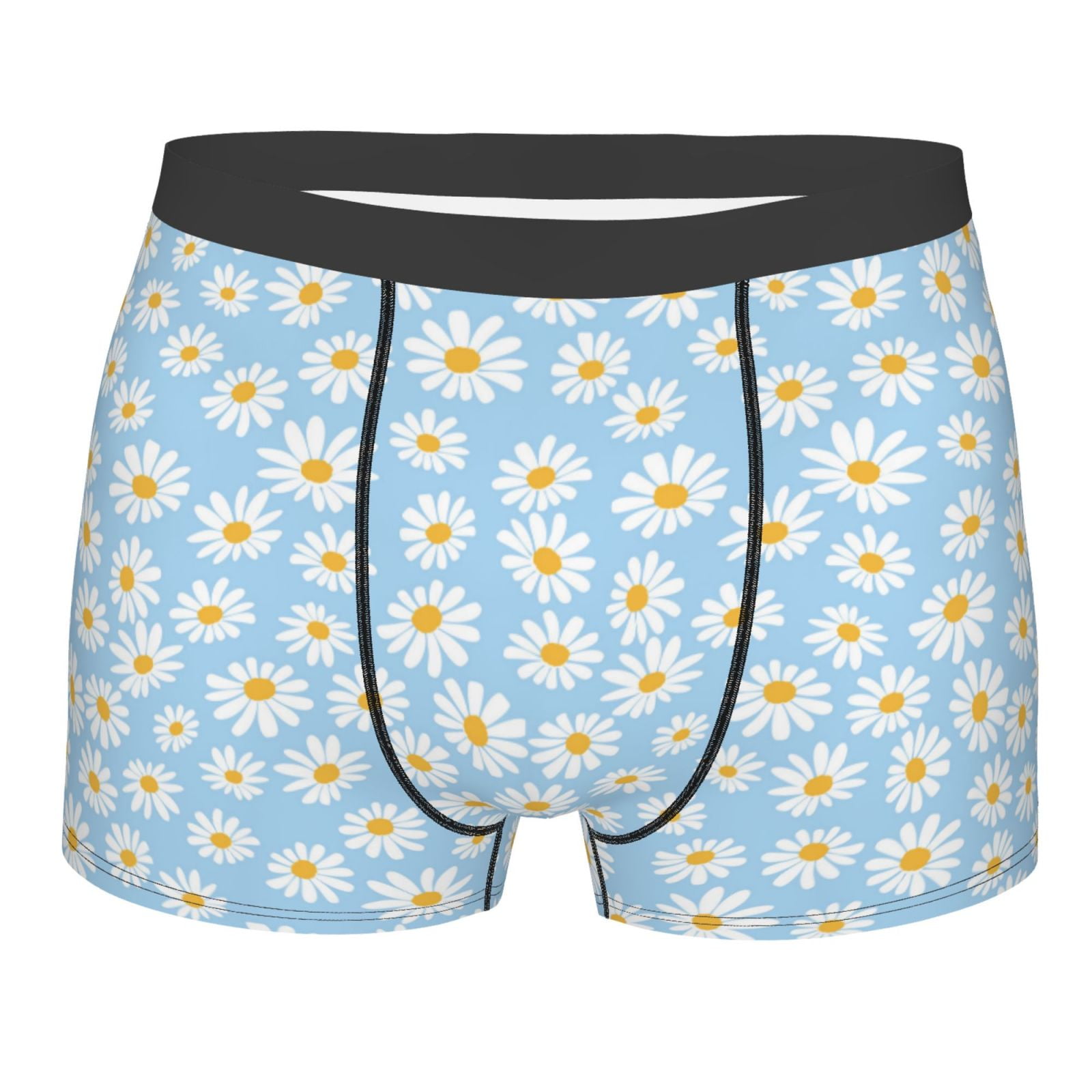 Adobk Men's Floral Daisy Boxer Briefs,Moisture Wicking & Breathable ...